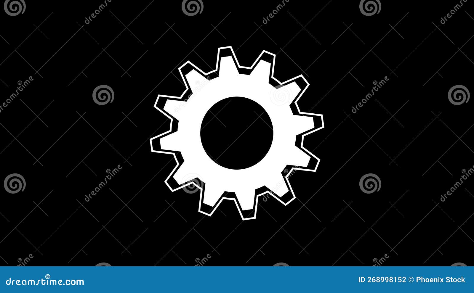 Gear Icon. Simple Gear Icon Isolated. Stock Illustration - Illustration ...