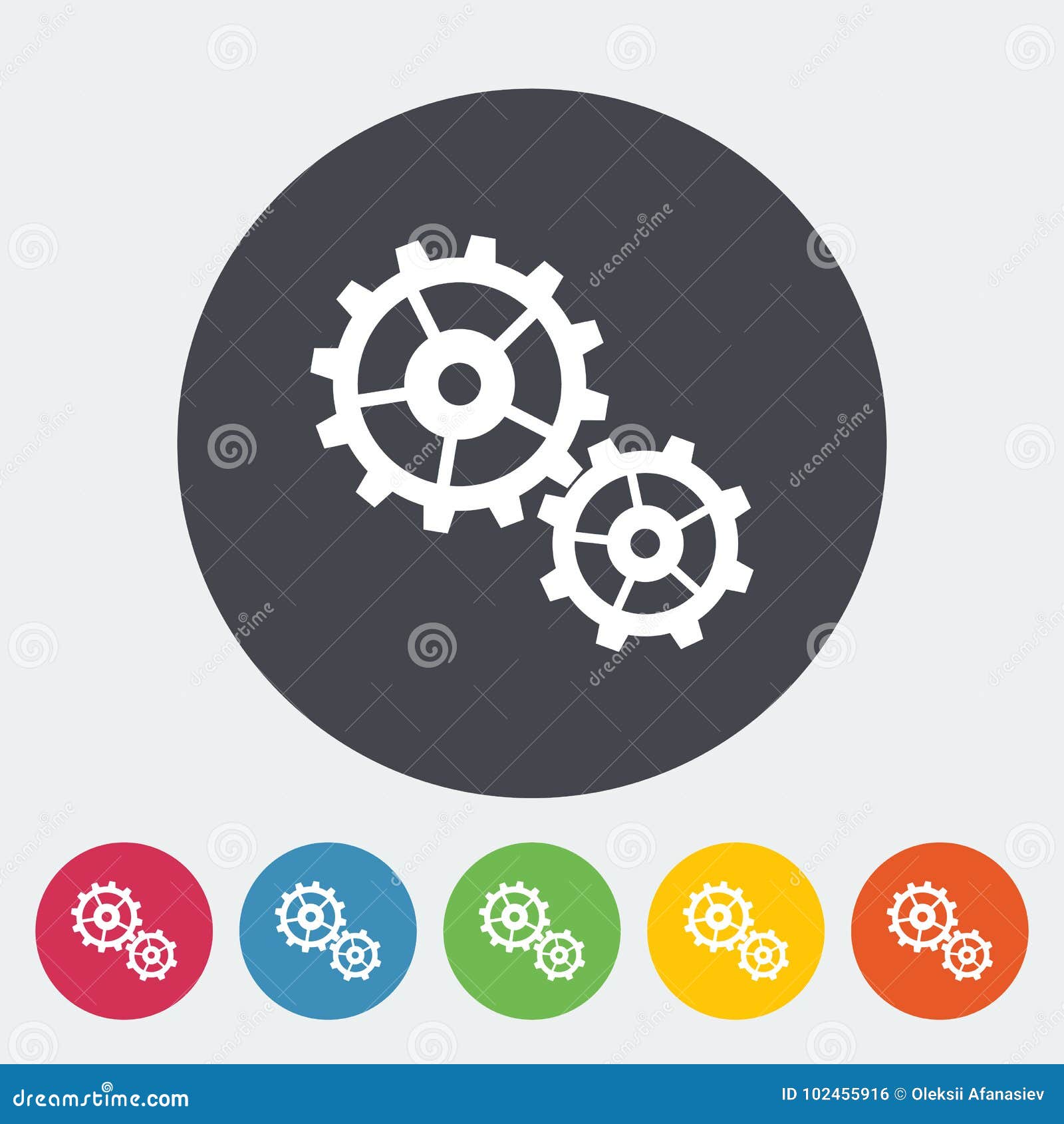 Gear icon. stock vector. Illustration of design, engine - 102455916
