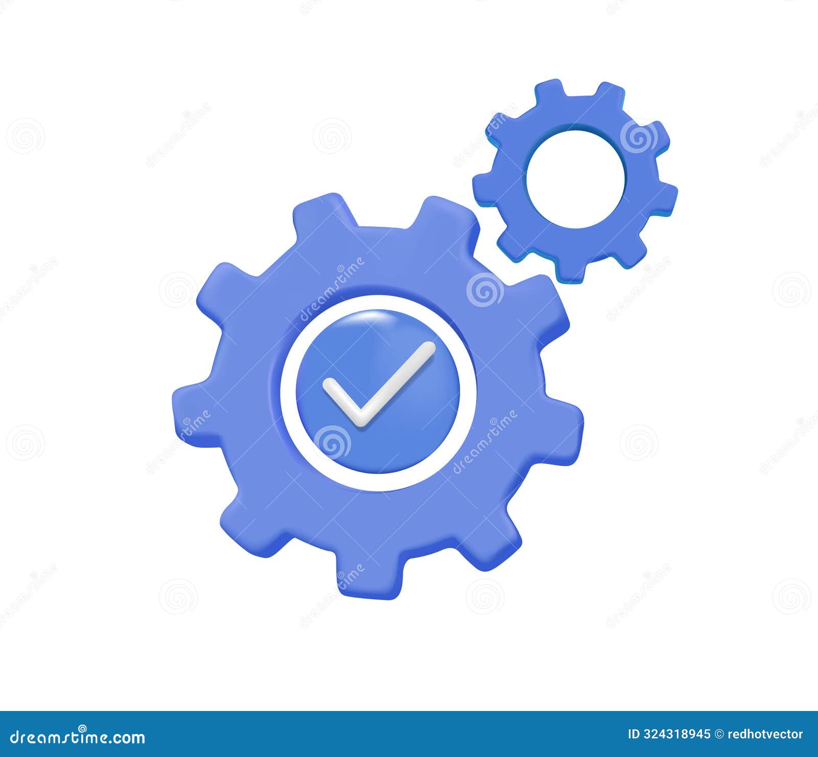 Gear Icon Template 3D Icon, Process, Development Concept. Eamwork ...