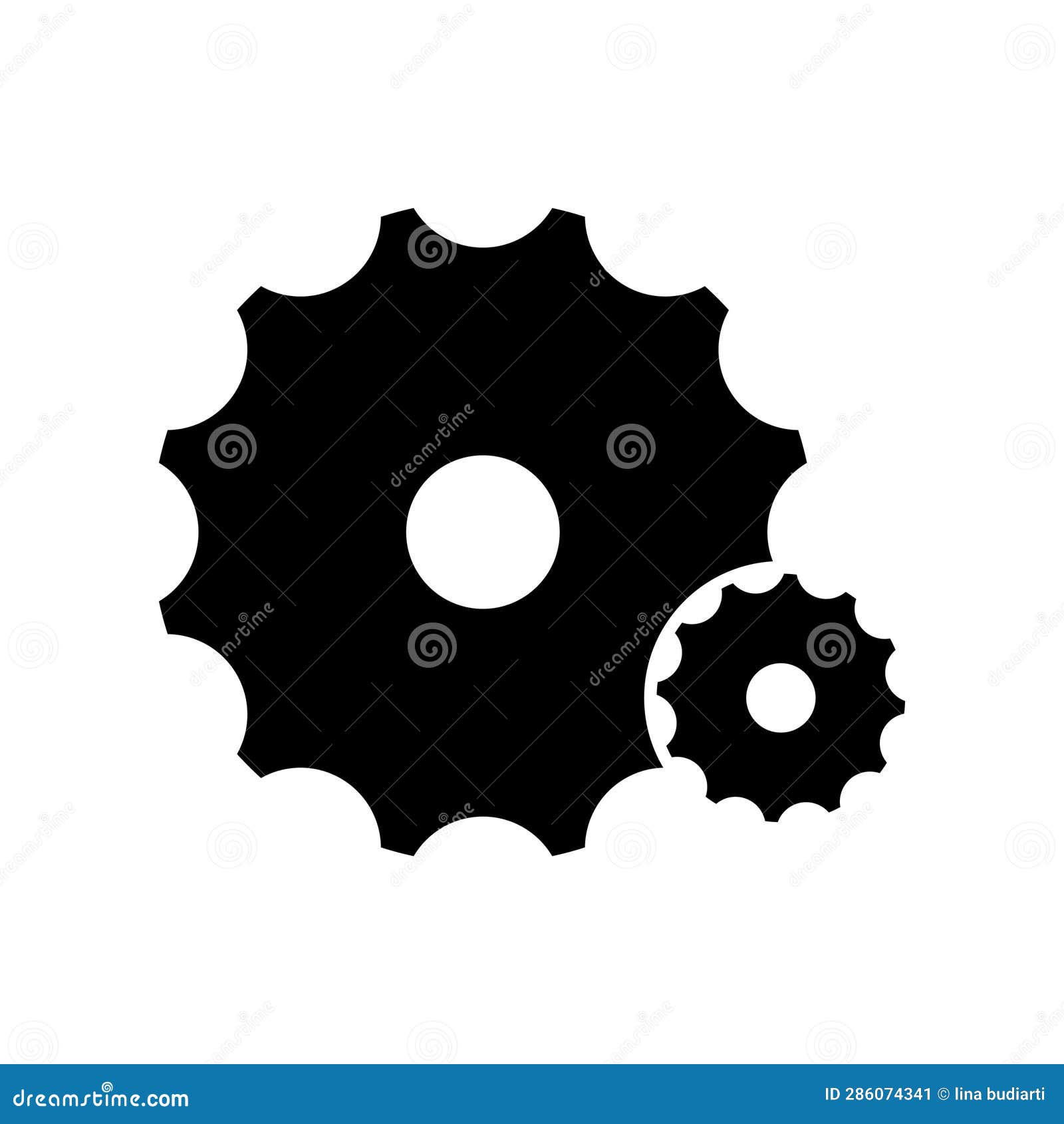 Gear icon stock vector. Illustration of mechanics, industrial - 286074341