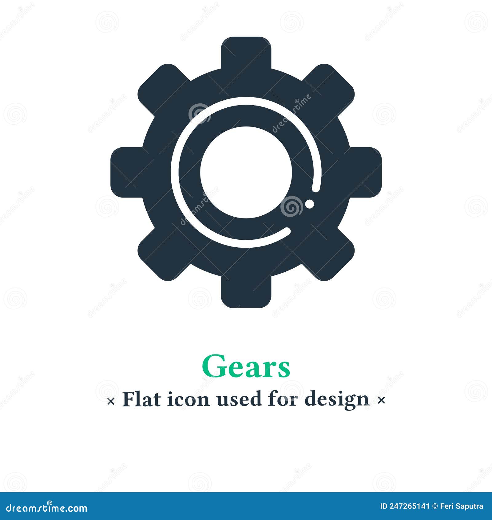 Gear icon vector concept stock vector. Illustration of wheel - 247265141