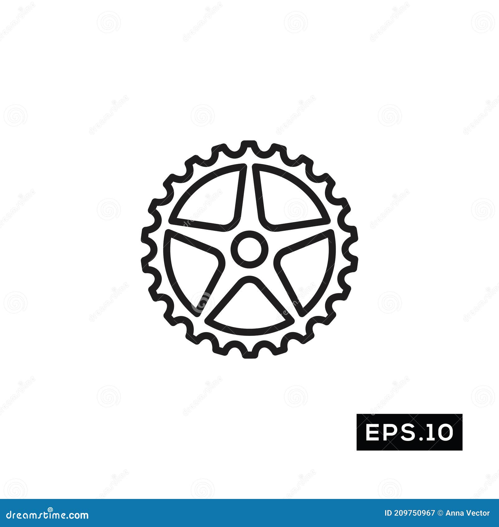 Gear Icon Vector. Gear Symbol Vector Stock Vector - Illustration of ...