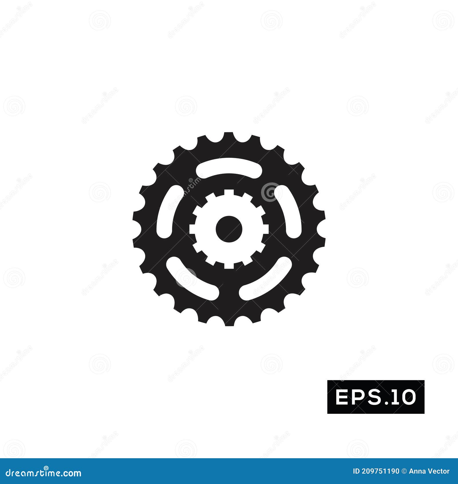 Gear Icon Vector. Gear Symbol Vector Stock Vector - Illustration of ...