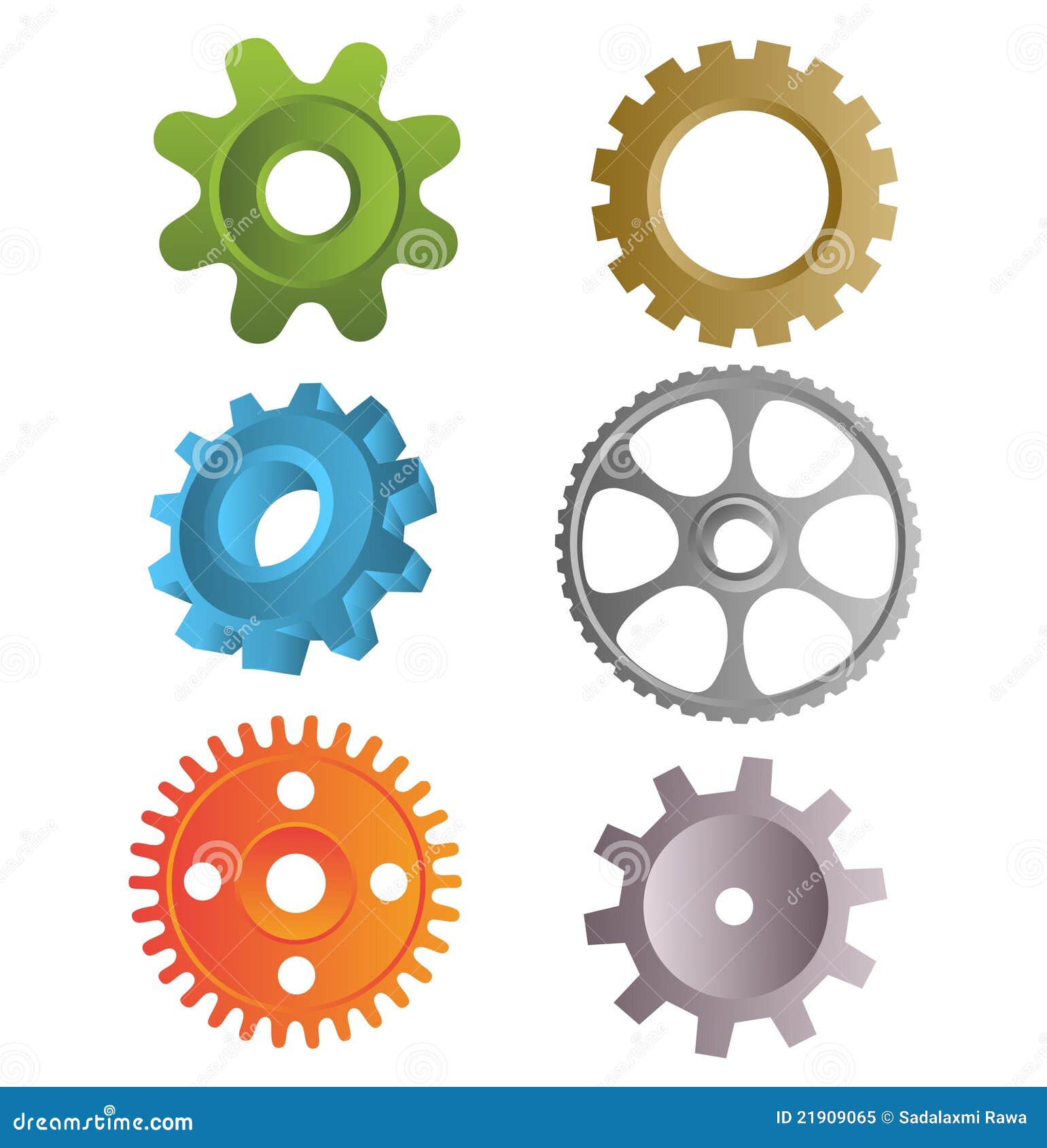 Gear icons stock vector. Illustration of group, icons - 21909065