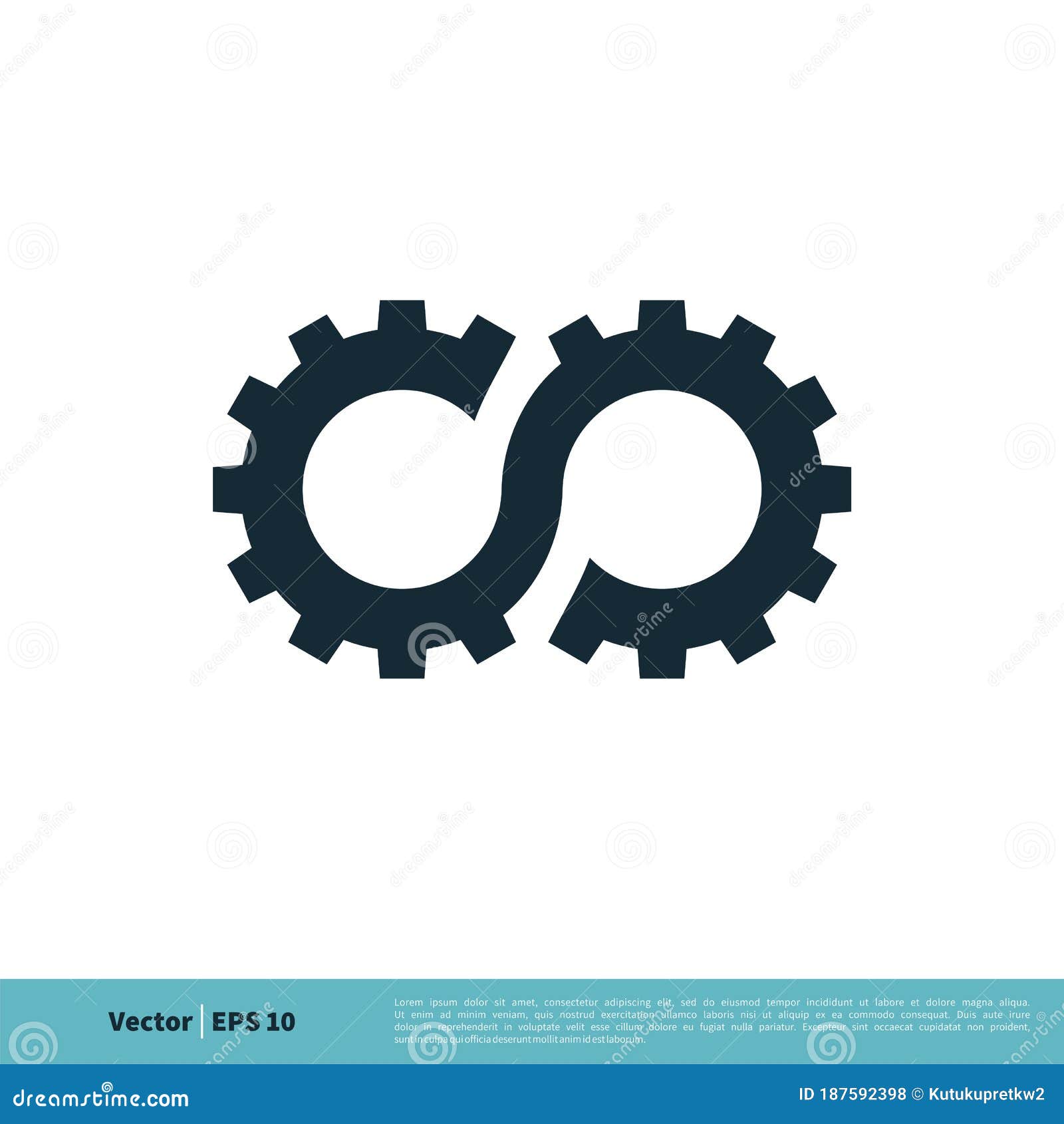 Gear Infinity Icon Vector Logo Template Illustration Design. Vector EPS ...