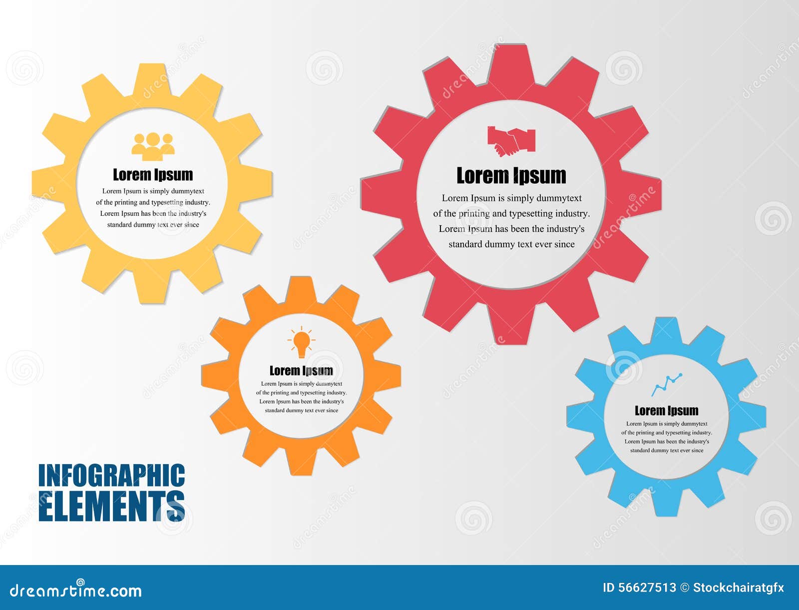 Gear Infographic. Production Progress, Development Process Business ...