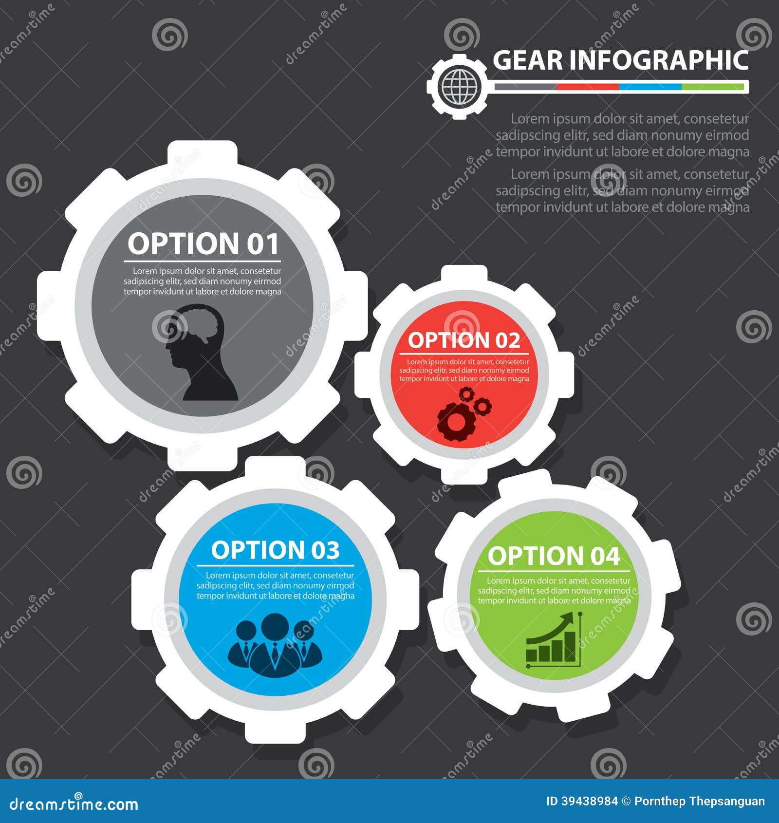 Gear Infographic Vector | CartoonDealer.com #39498899