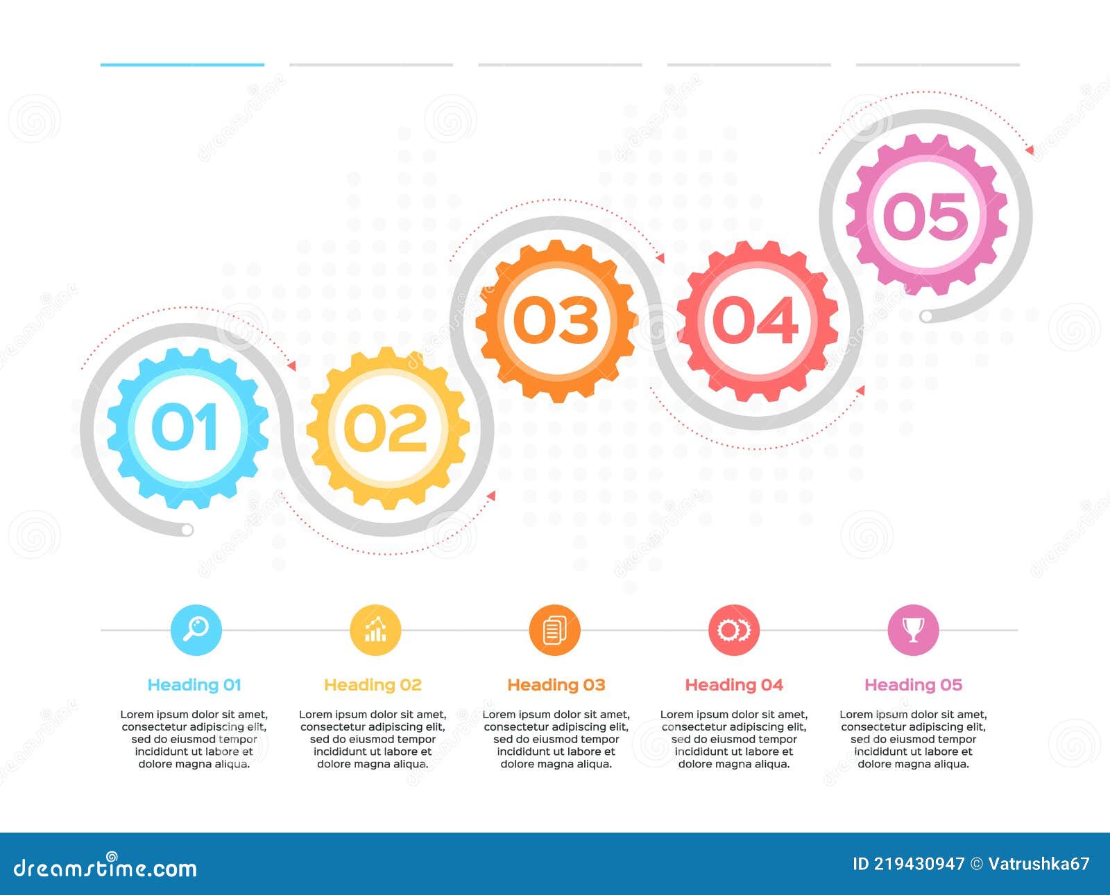 Gear Infographic. Production Progress, Development Process Business ...
