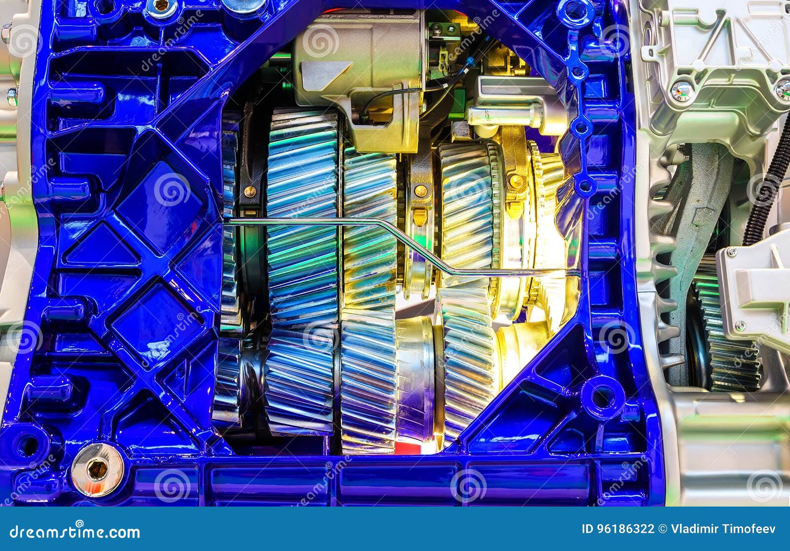 Gear Inside the Internal Combustion Engine of Car Closeup Stock Photo ...