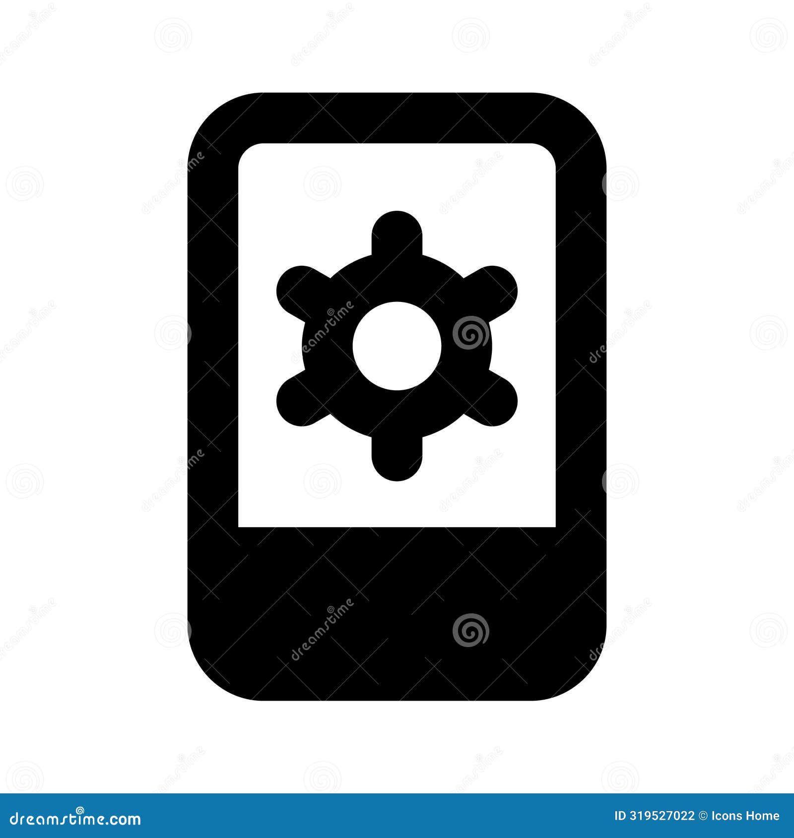 Gear Inside Mobile Concept Icon of Mobile Setting Stock Illustration ...