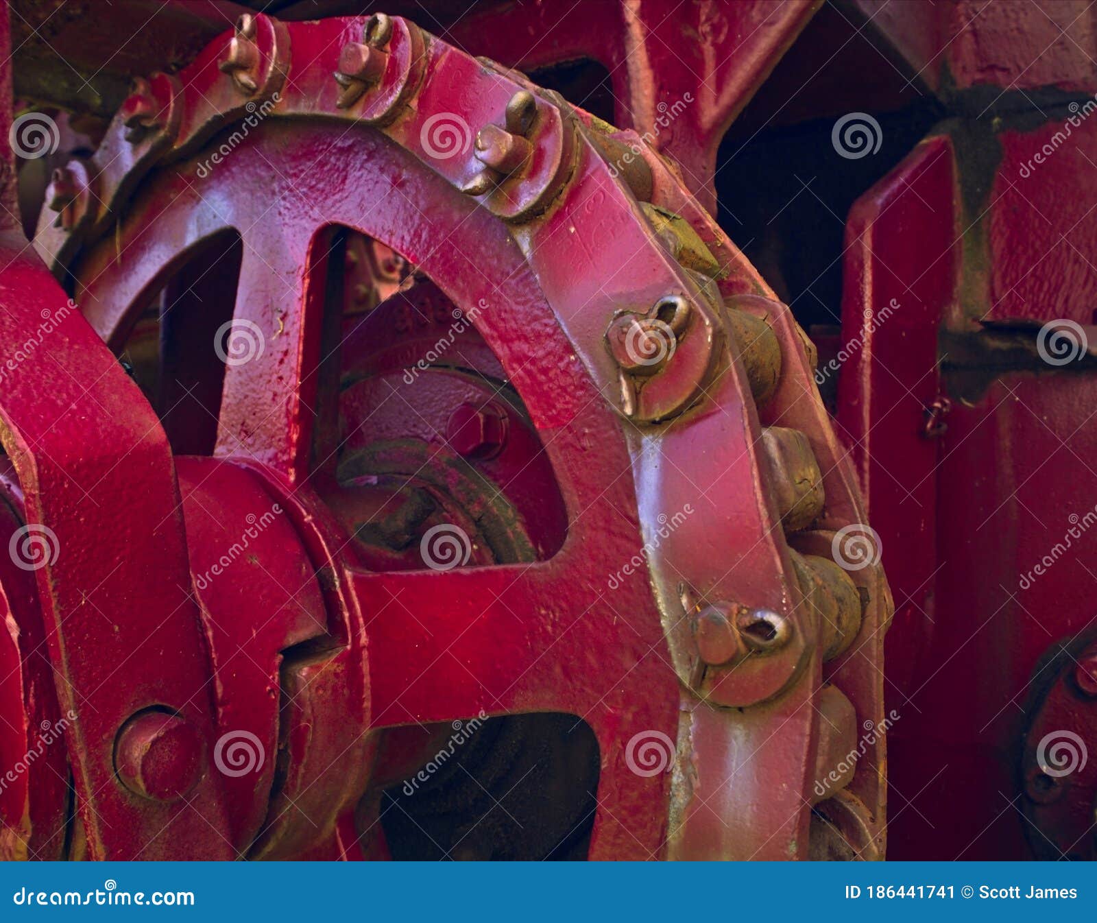 Gear with Large Offset Roller Chain Stock Image - Image of detail ...