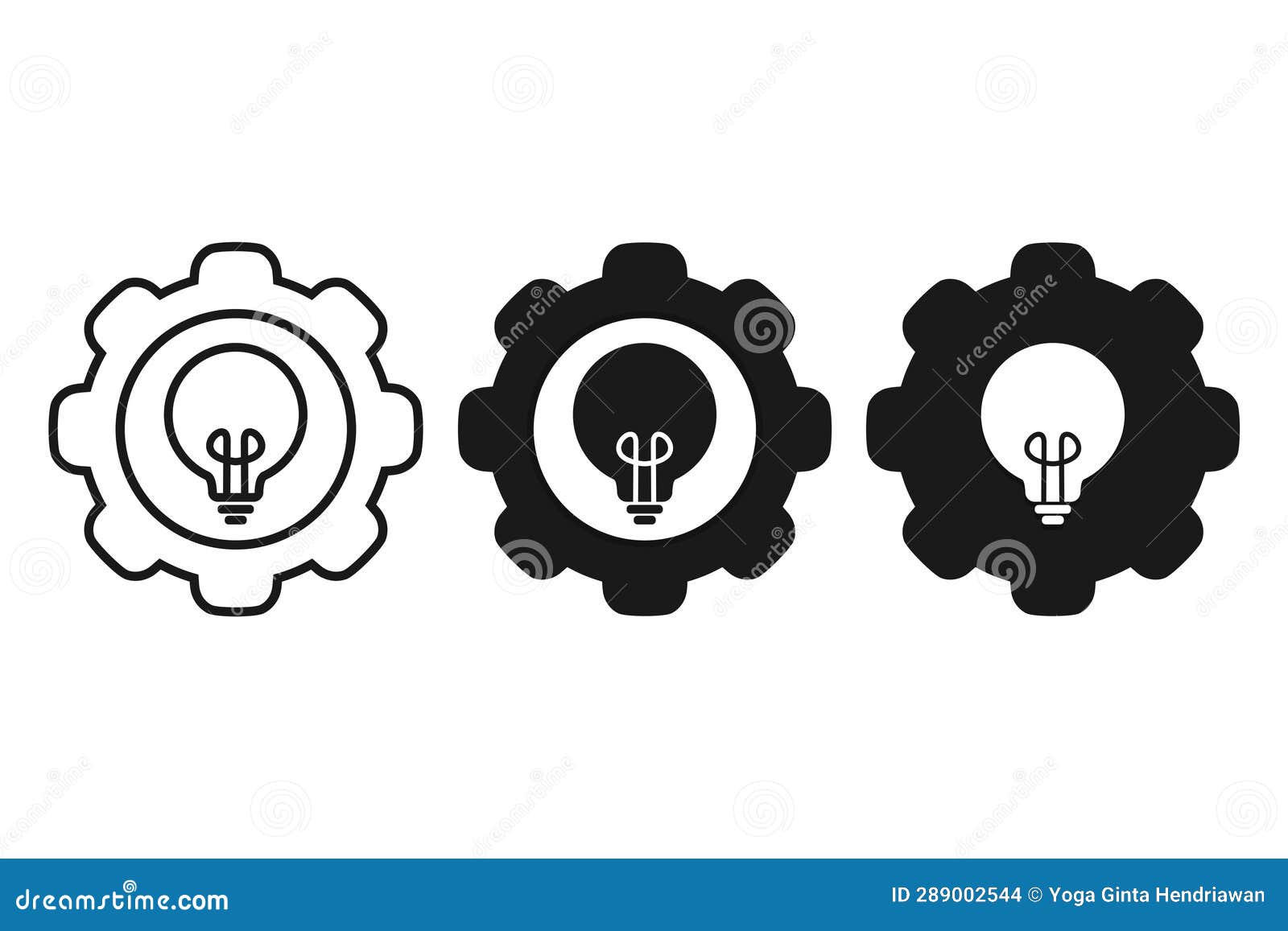 Gear Lightbulb Icon. Illustration Vector Stock Vector - Illustration of ...