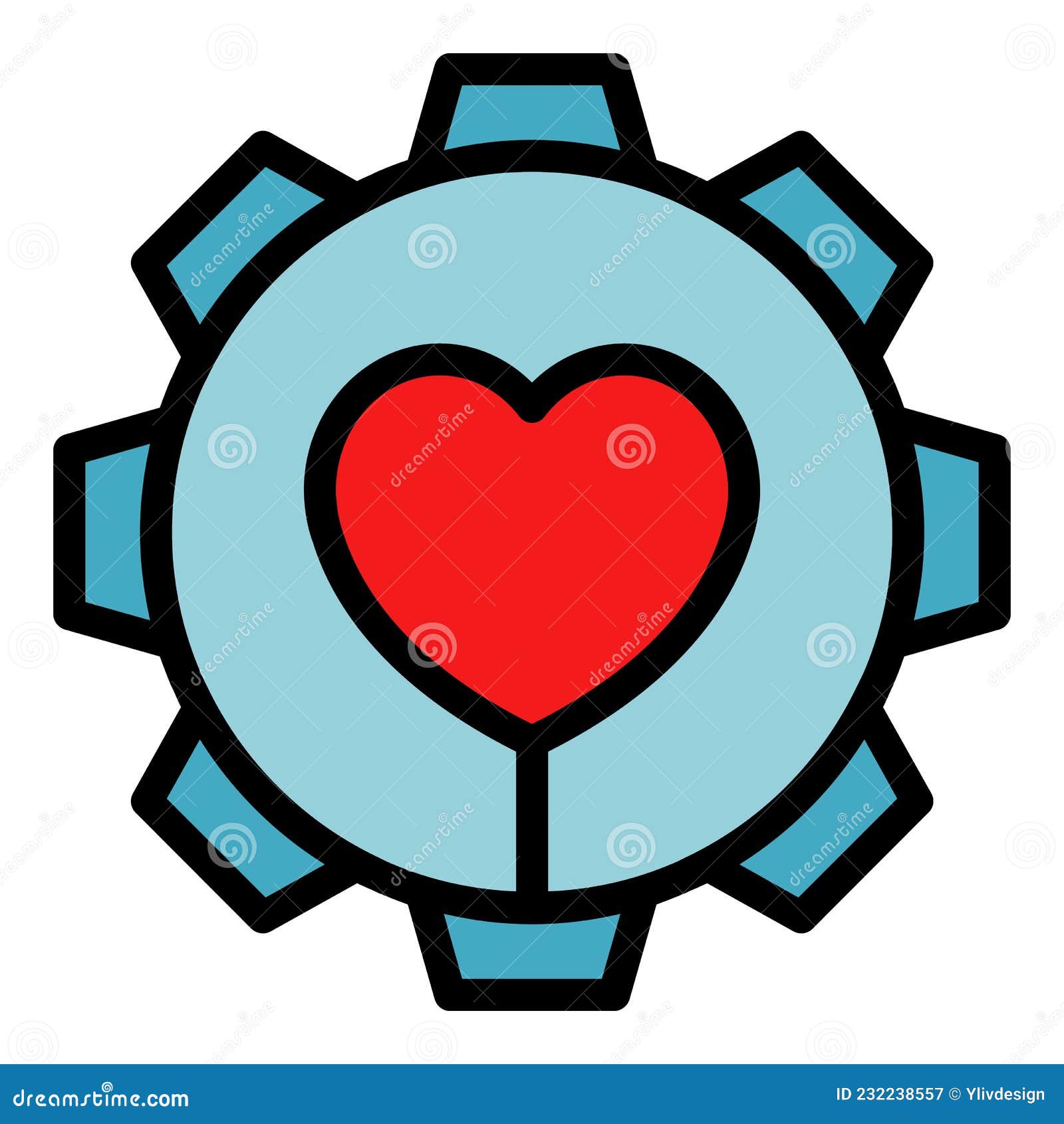 Gear Like Interface Icon Color Outline Vector Stock Vector ...