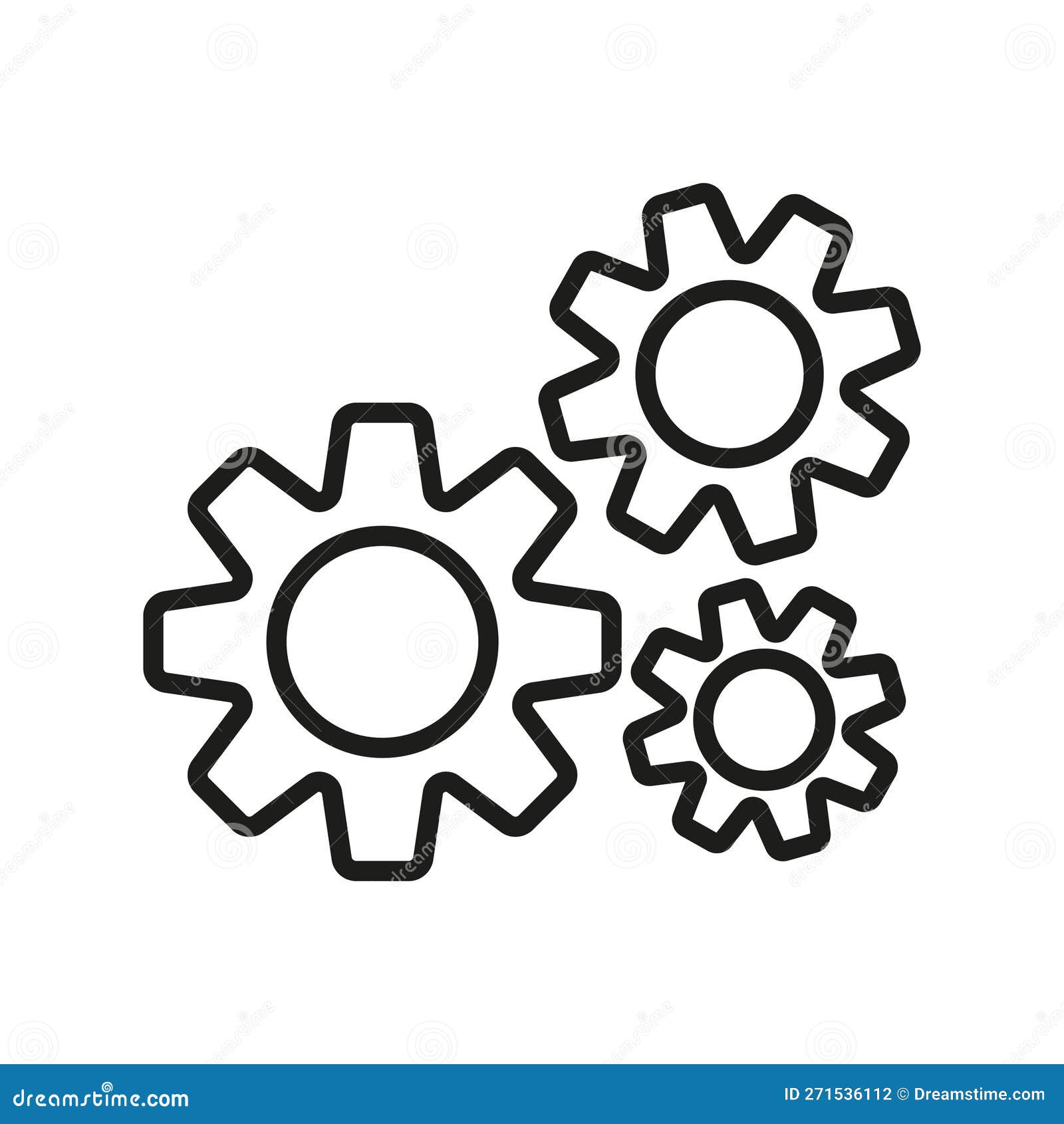Gear Line Icon. Automation of Processes, Reducing the Influence of the ...