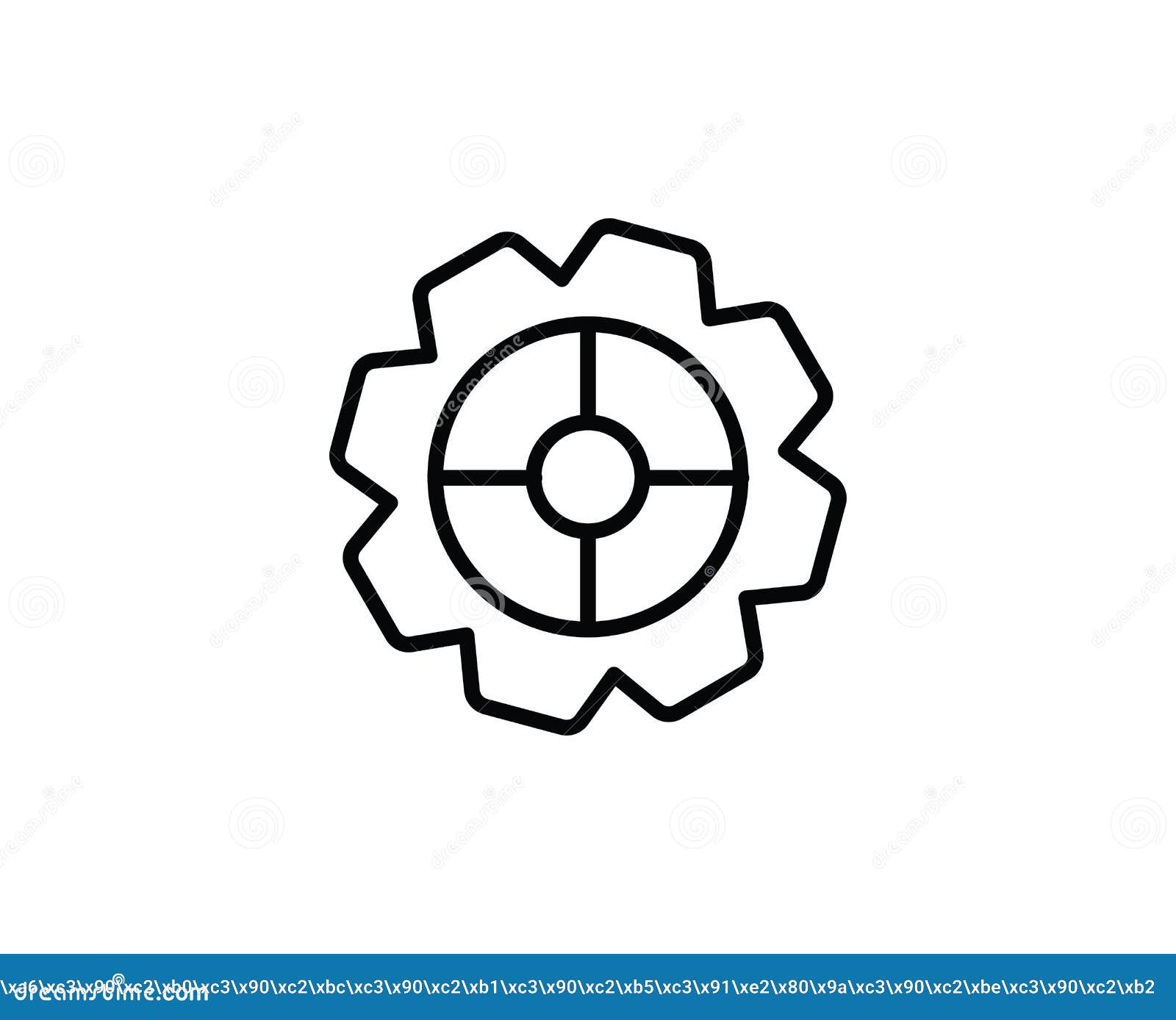 Gear line icon stock illustration. Illustration of power - 184502167