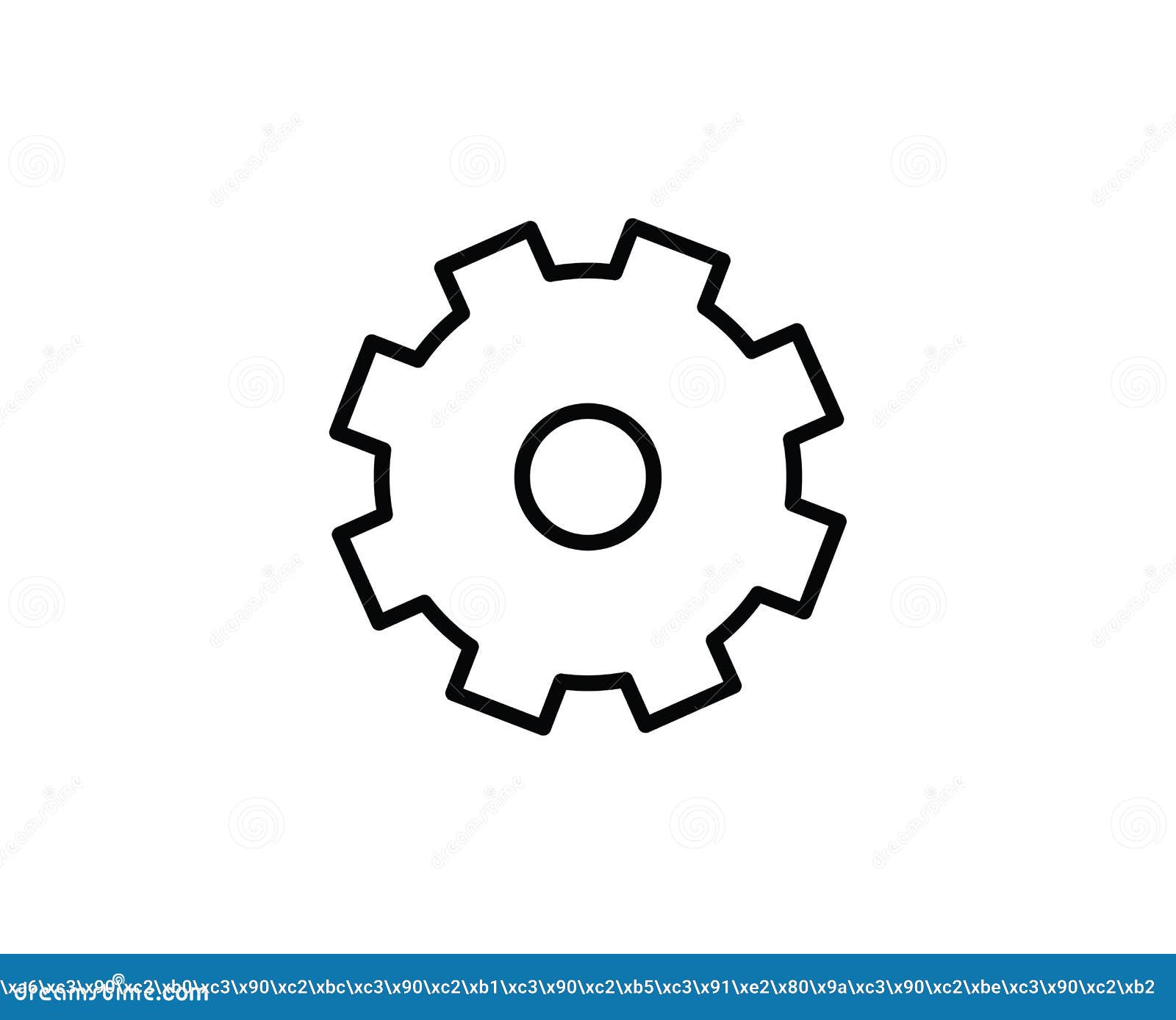 Gear line icon stock illustration. Illustration of teamwork - 184502174