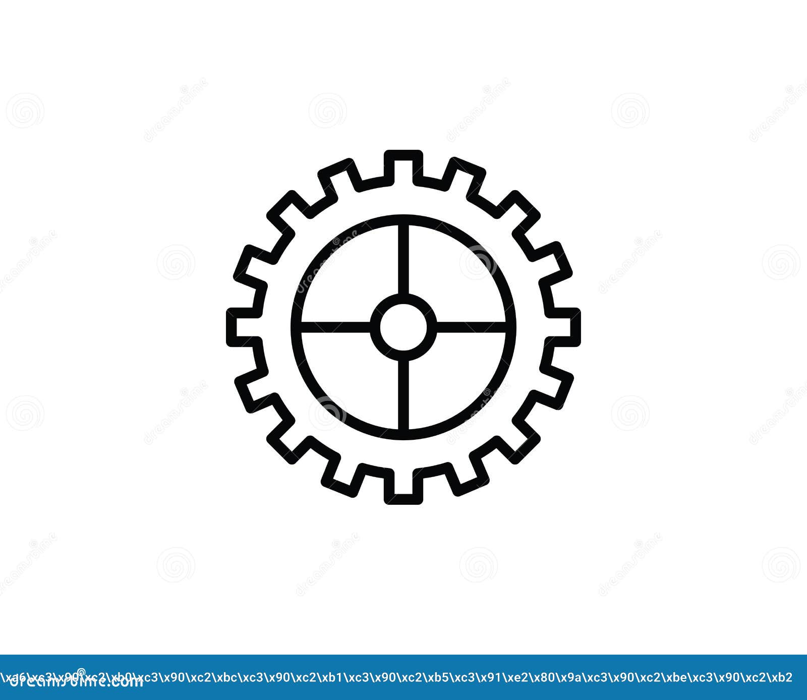 Gear line icon stock illustration. Illustration of modern - 184502189