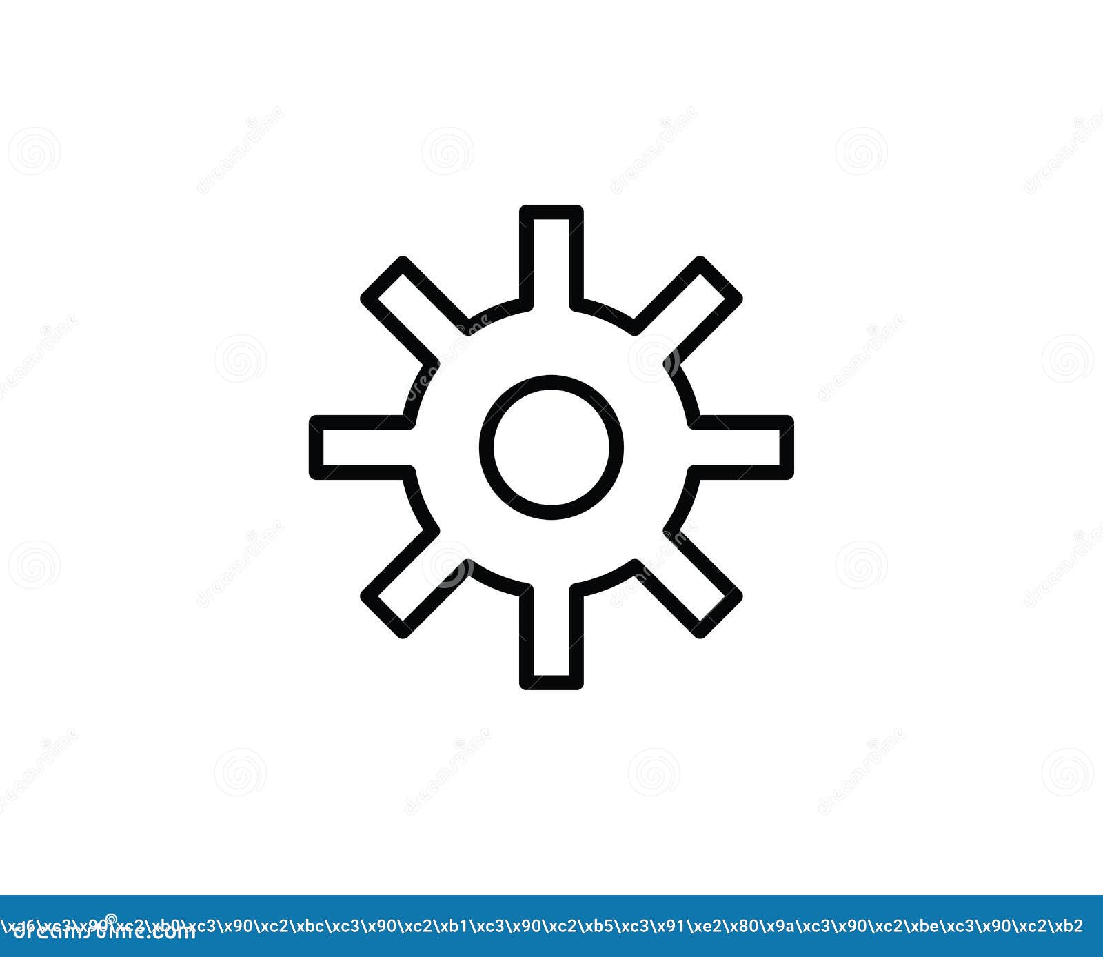 Gear line icon stock illustration. Illustration of business - 184502192
