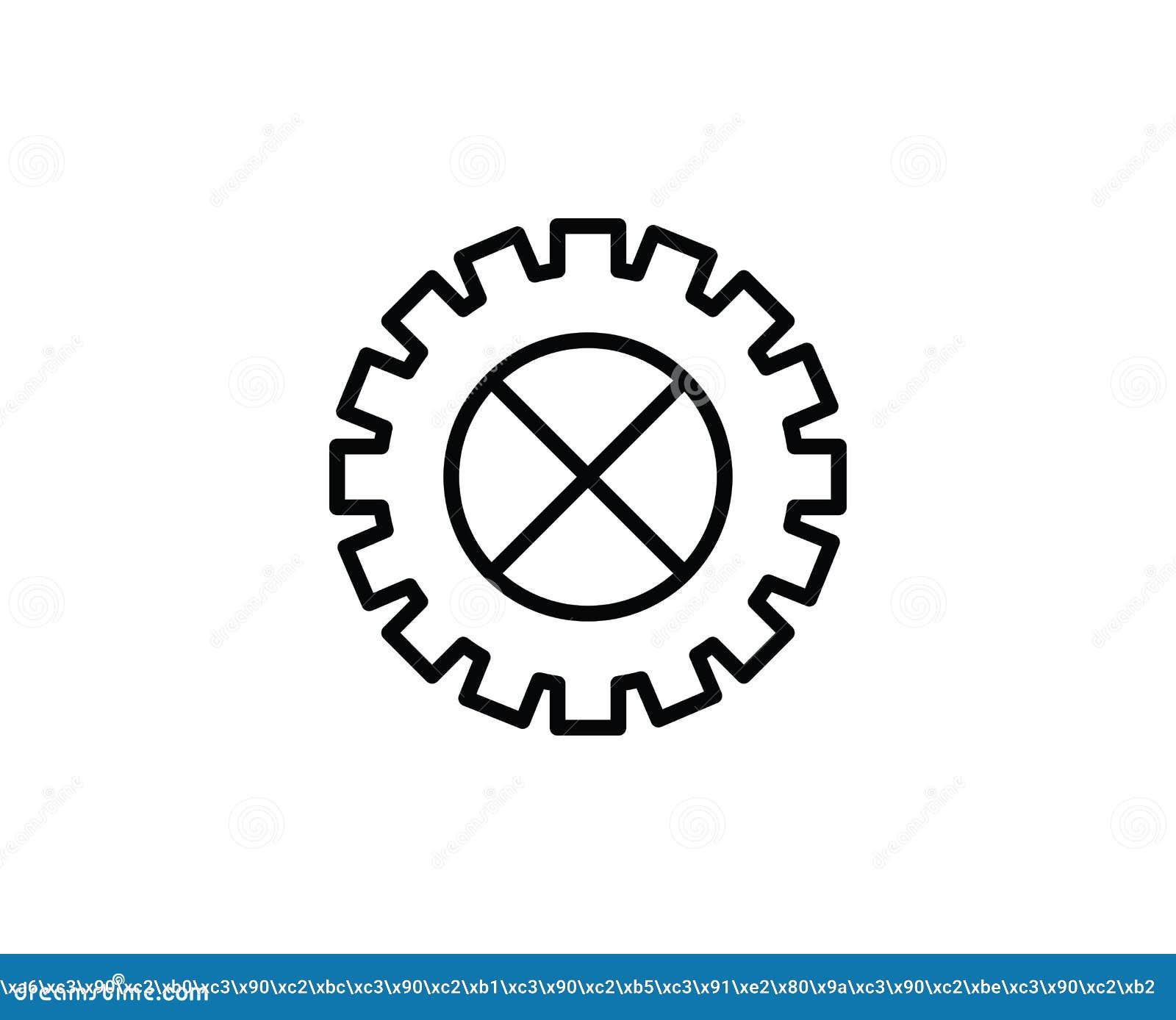 Gear line icon stock illustration. Illustration of steel - 184502201