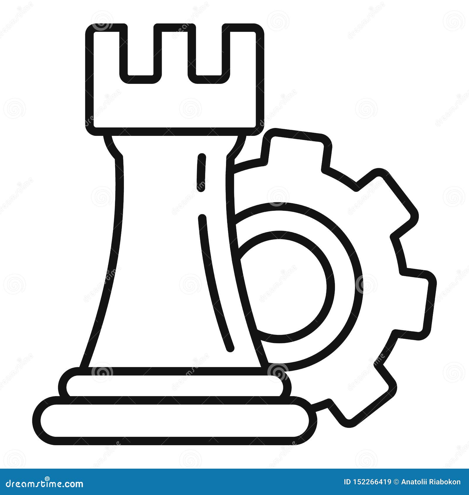 Gear Logic Icon, Outline Style Stock Vector - Illustration of engine ...
