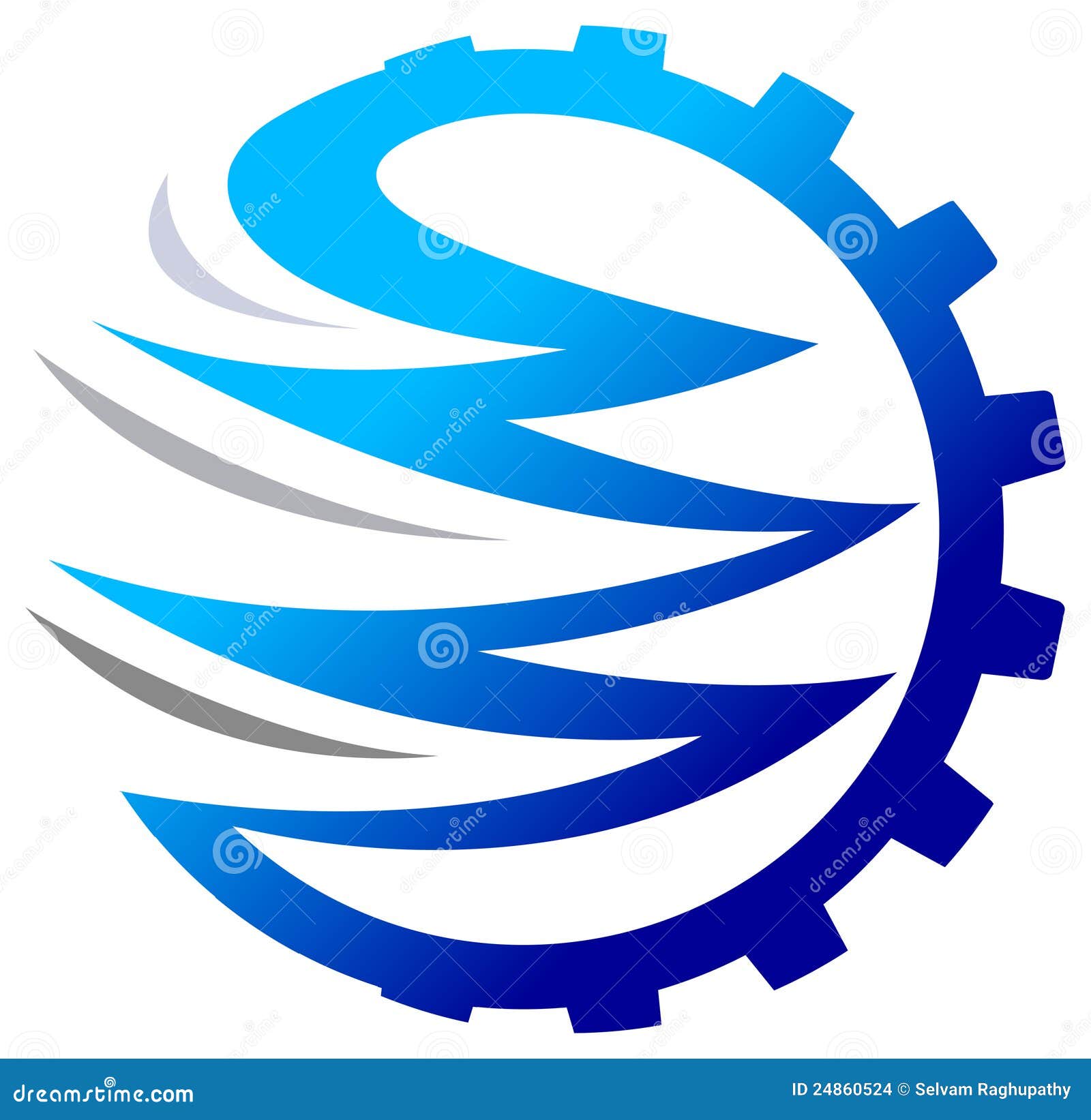 Gear logo stock vector. Illustration of continent, curve - 24860524