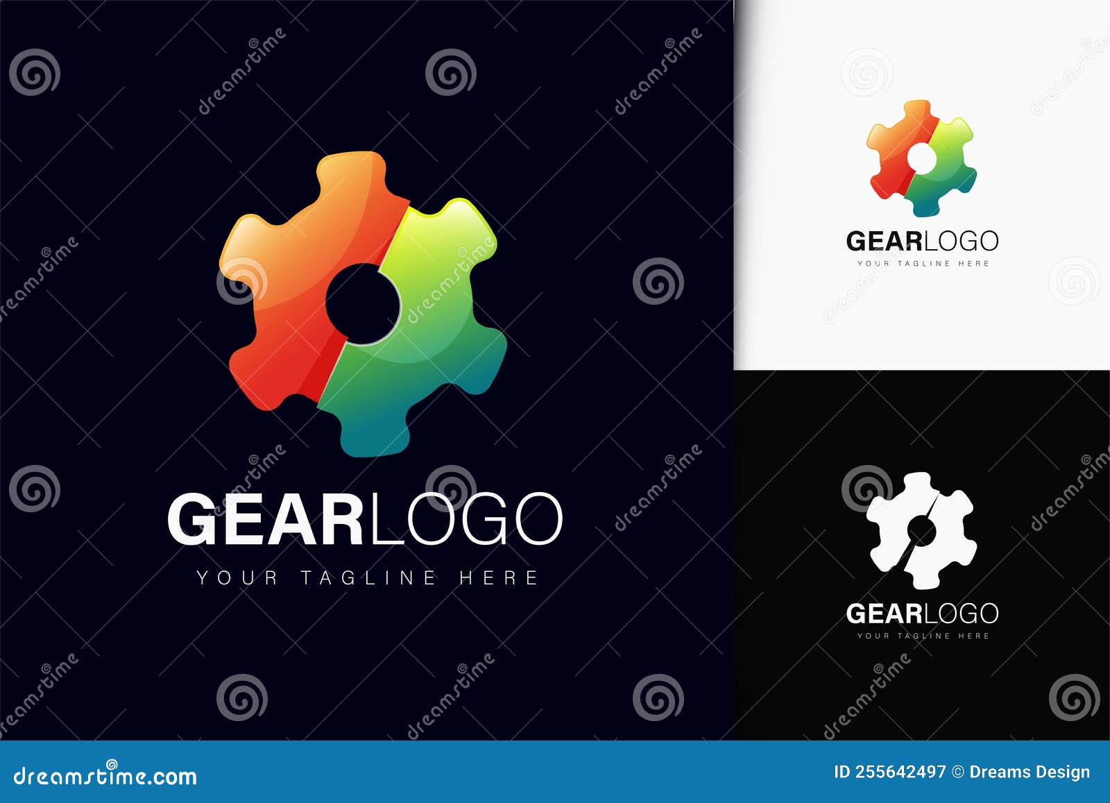 Gear Logo Design with Gradient Stock Vector - Illustration of wheel ...