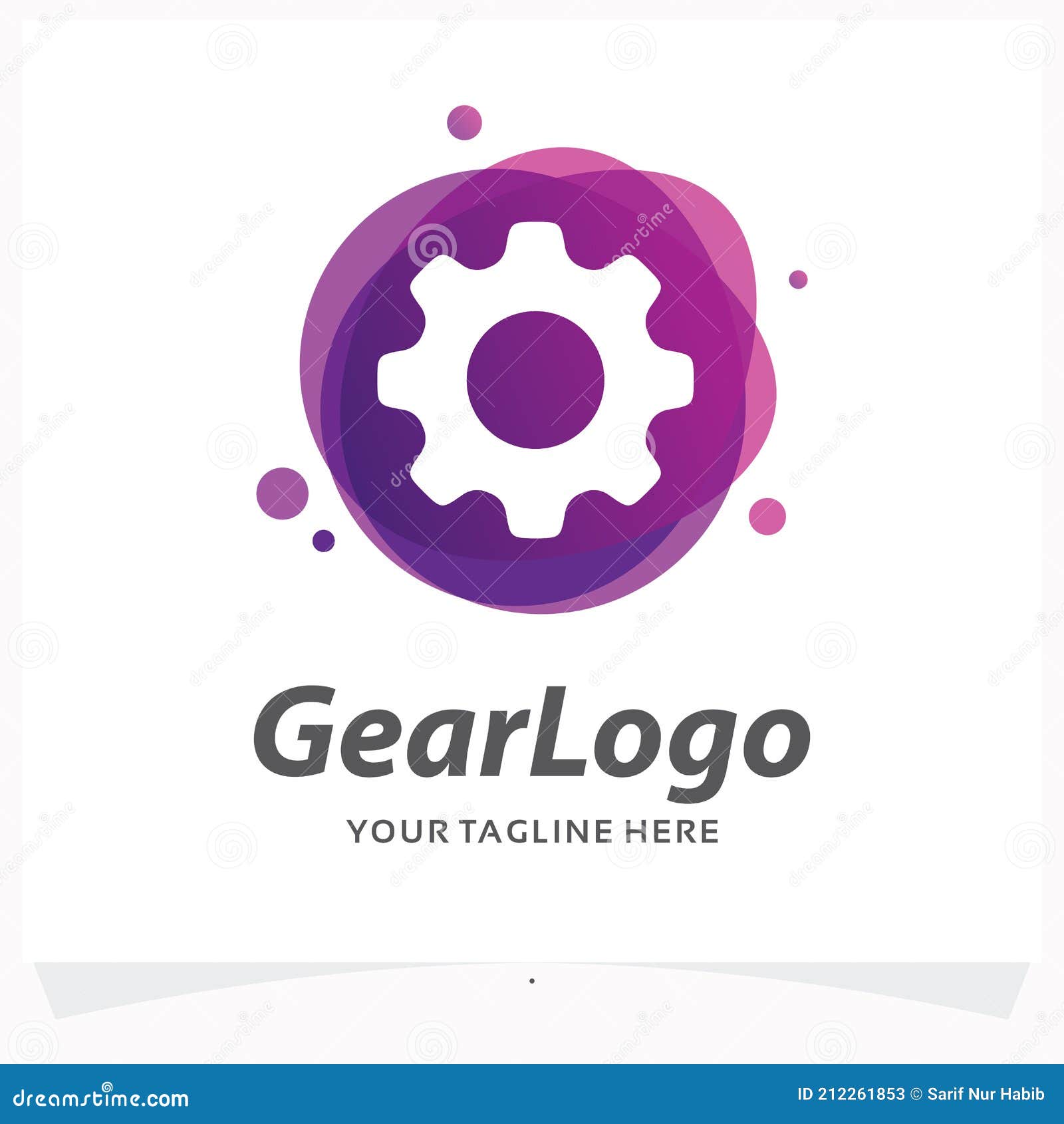 Gear Logo Design Template stock vector. Illustration of agency - 212261853