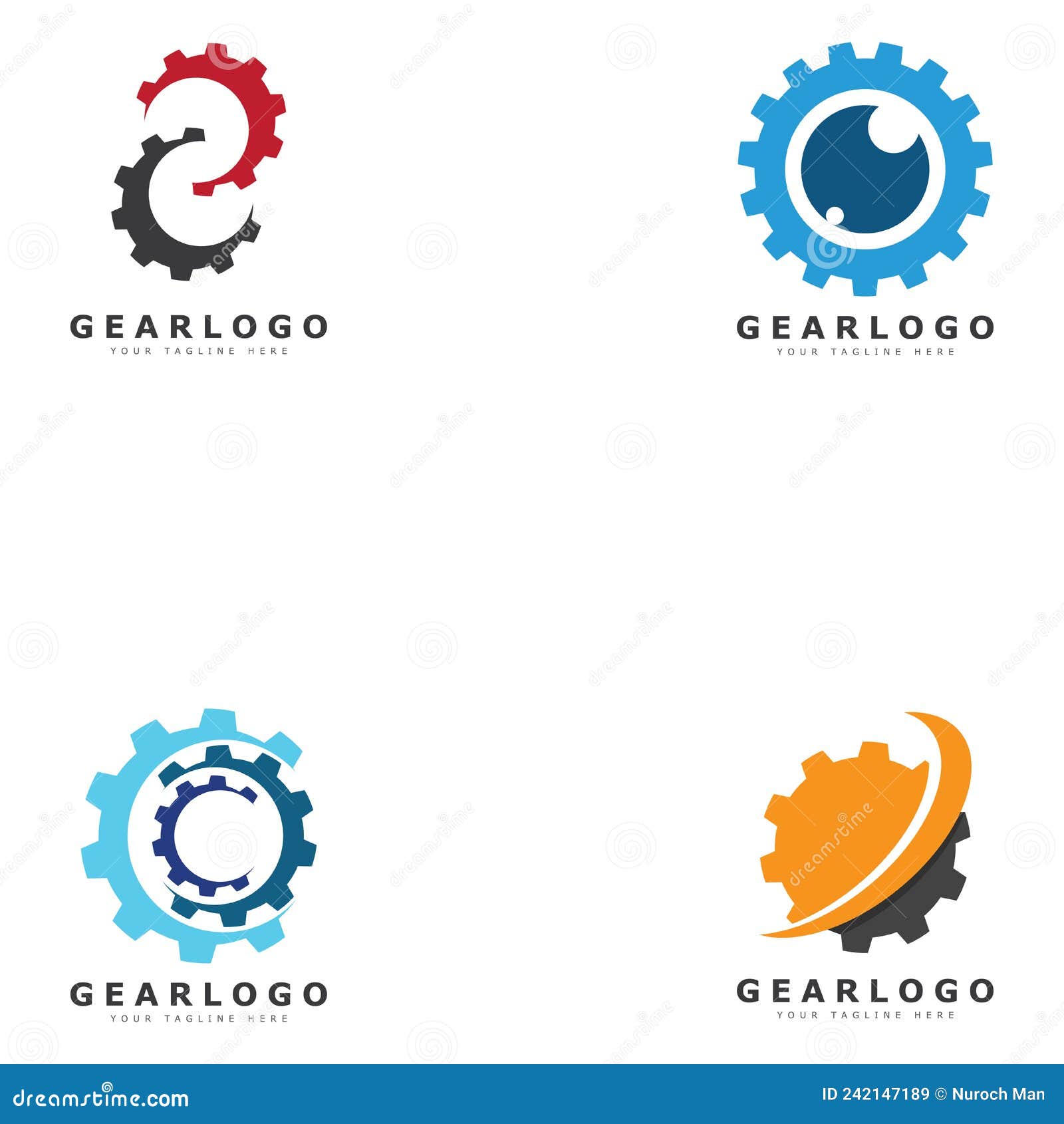 Gear Logo Design Template Illustration Vector. Stock Vector ...