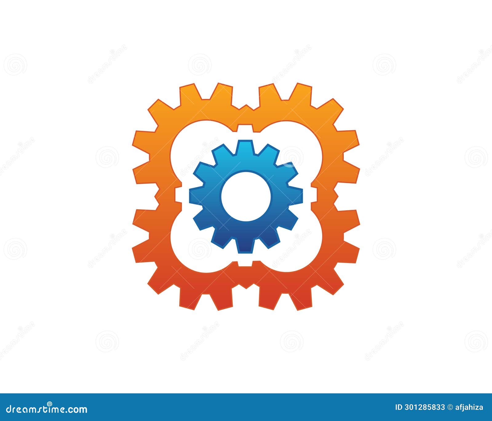 Gear 4 logo icon template stock vector. Illustration of drawing - 301285833