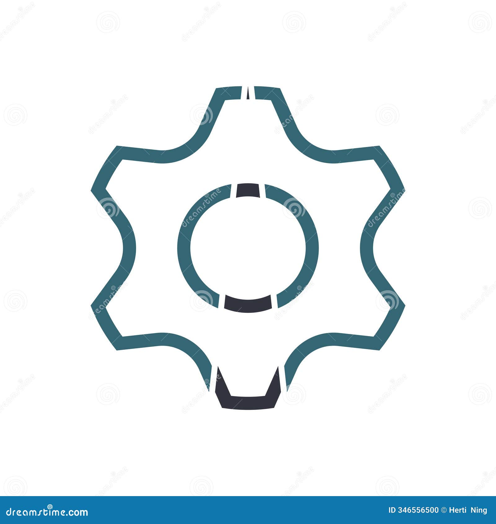 Gear Template Icon stock illustration. Illustration of logo - 346556500