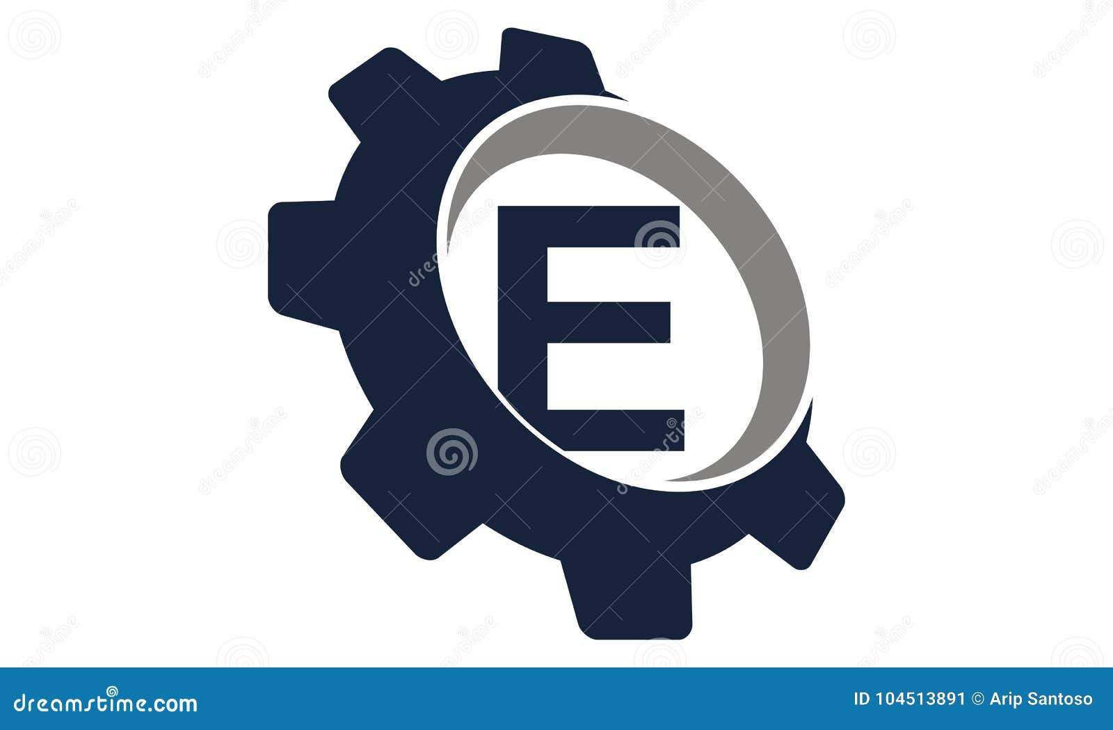 Gear Logo Letter E stock vector. Illustration of logo - 104513891