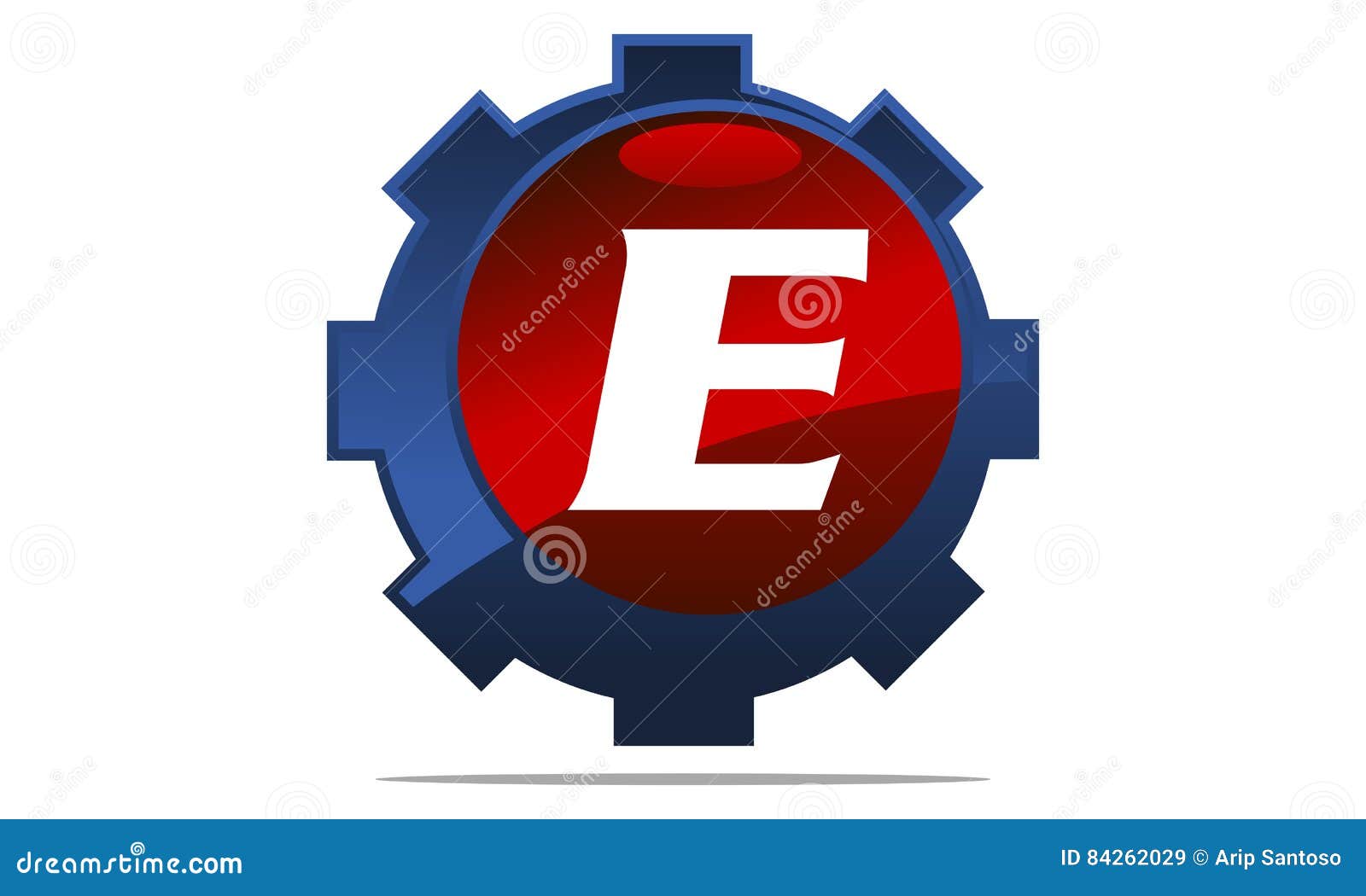 Gear Logo Letter E stock vector. Illustration of construction - 84262029