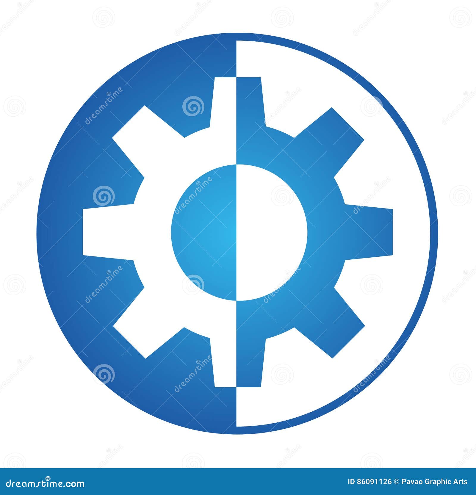 Gear logo stock vector. Illustration of rounded, gear - 86091126
