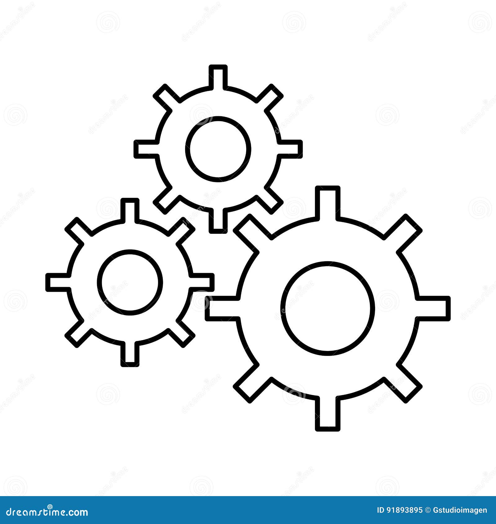 Gear machine settings icon stock vector. Illustration of cooperation ...