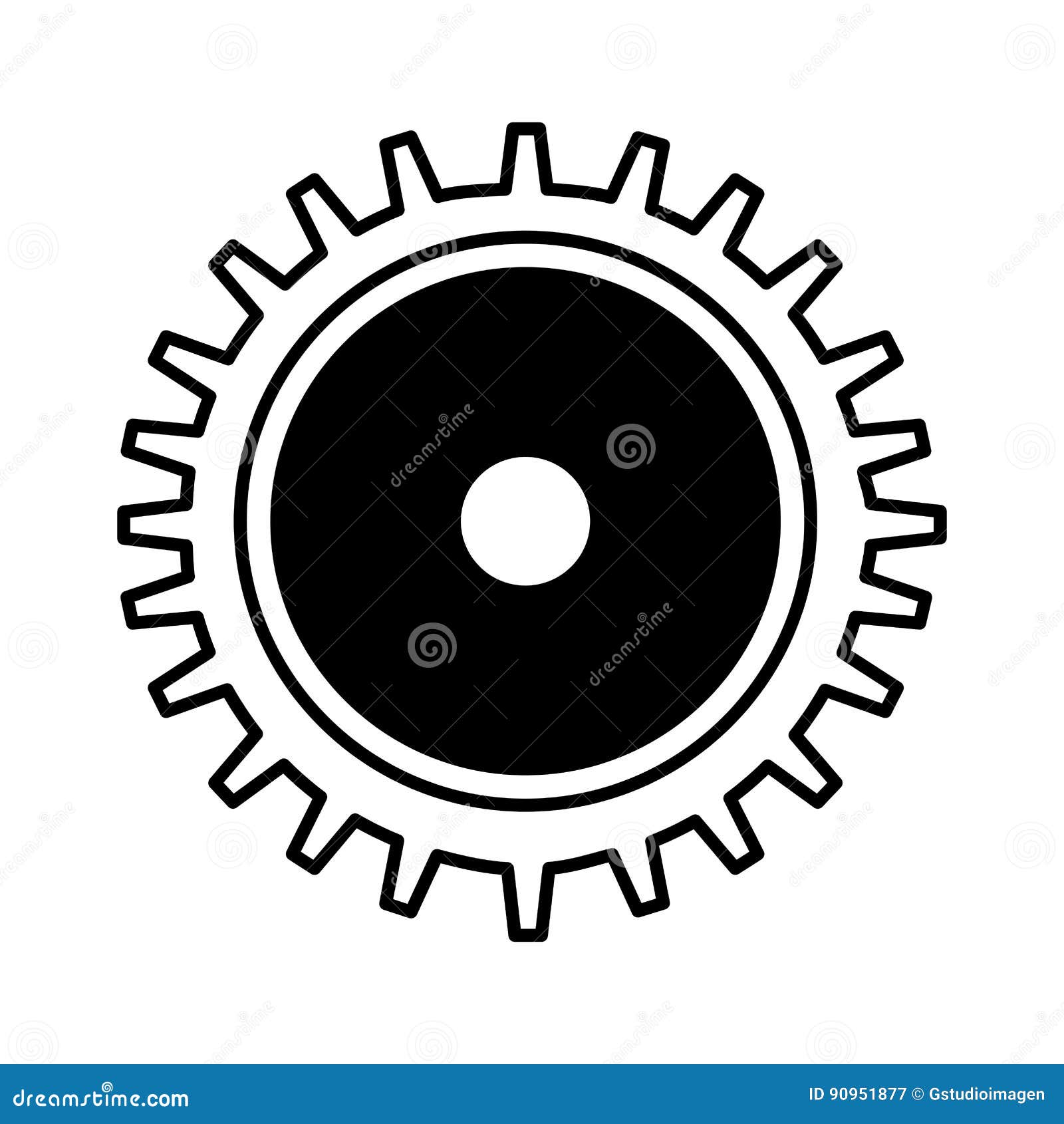 Gear machine setup icon stock vector. Illustration of wheel - 90951877