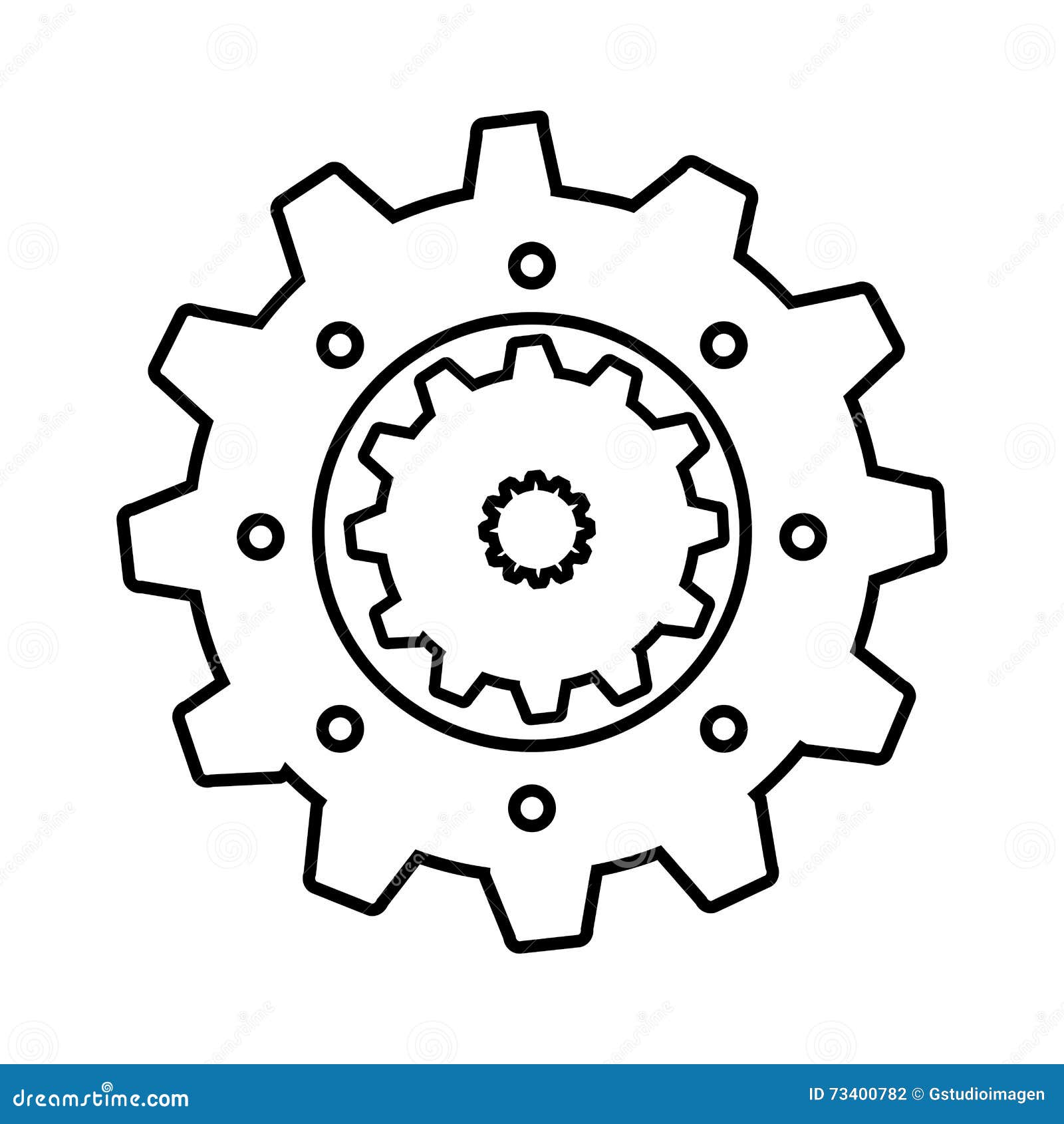Gear Machine Style Isolated Icon Design Stock Photo - Image of sign ...