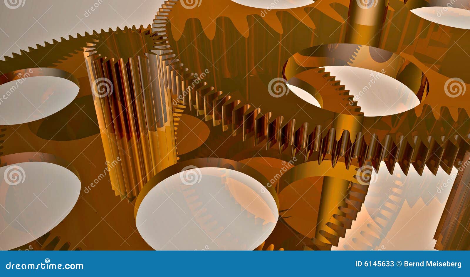Gear made of copper stock illustration. Illustration of technology ...