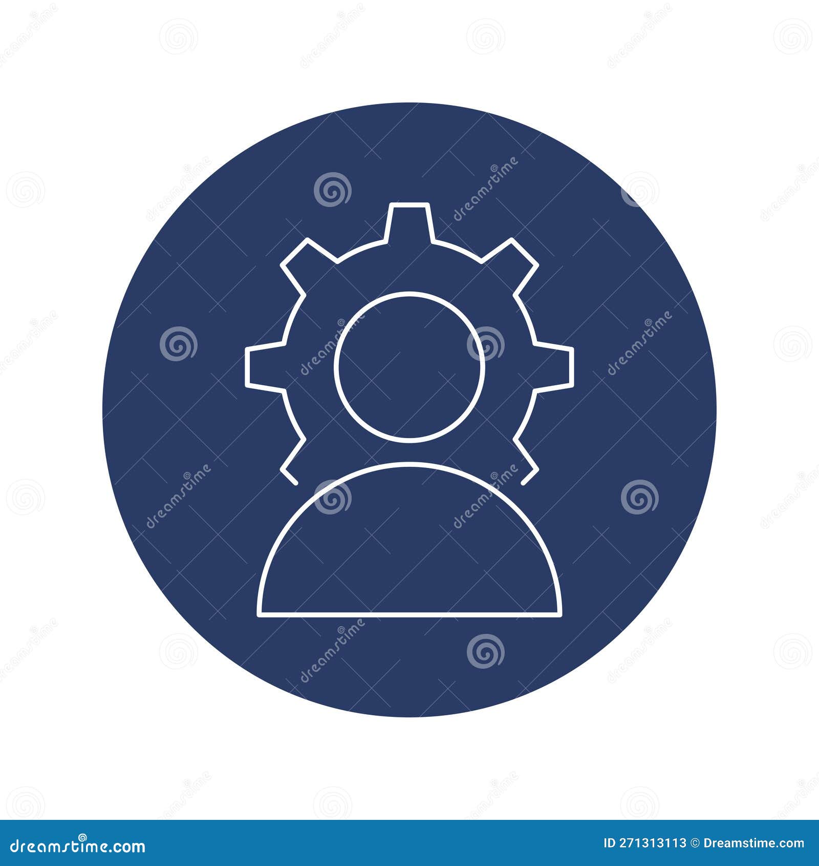Gear, Man, Business Management Icon Stock Vector - Illustration of ...