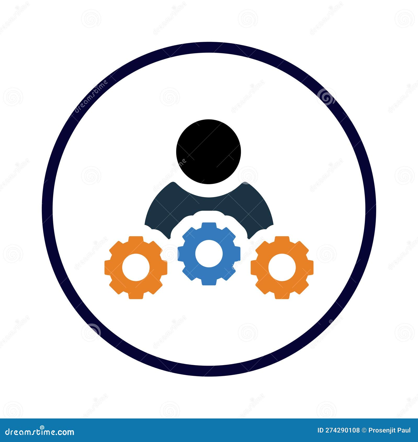 Gear, Management, Man, People, Admin, Administration, Manager Icon ...
