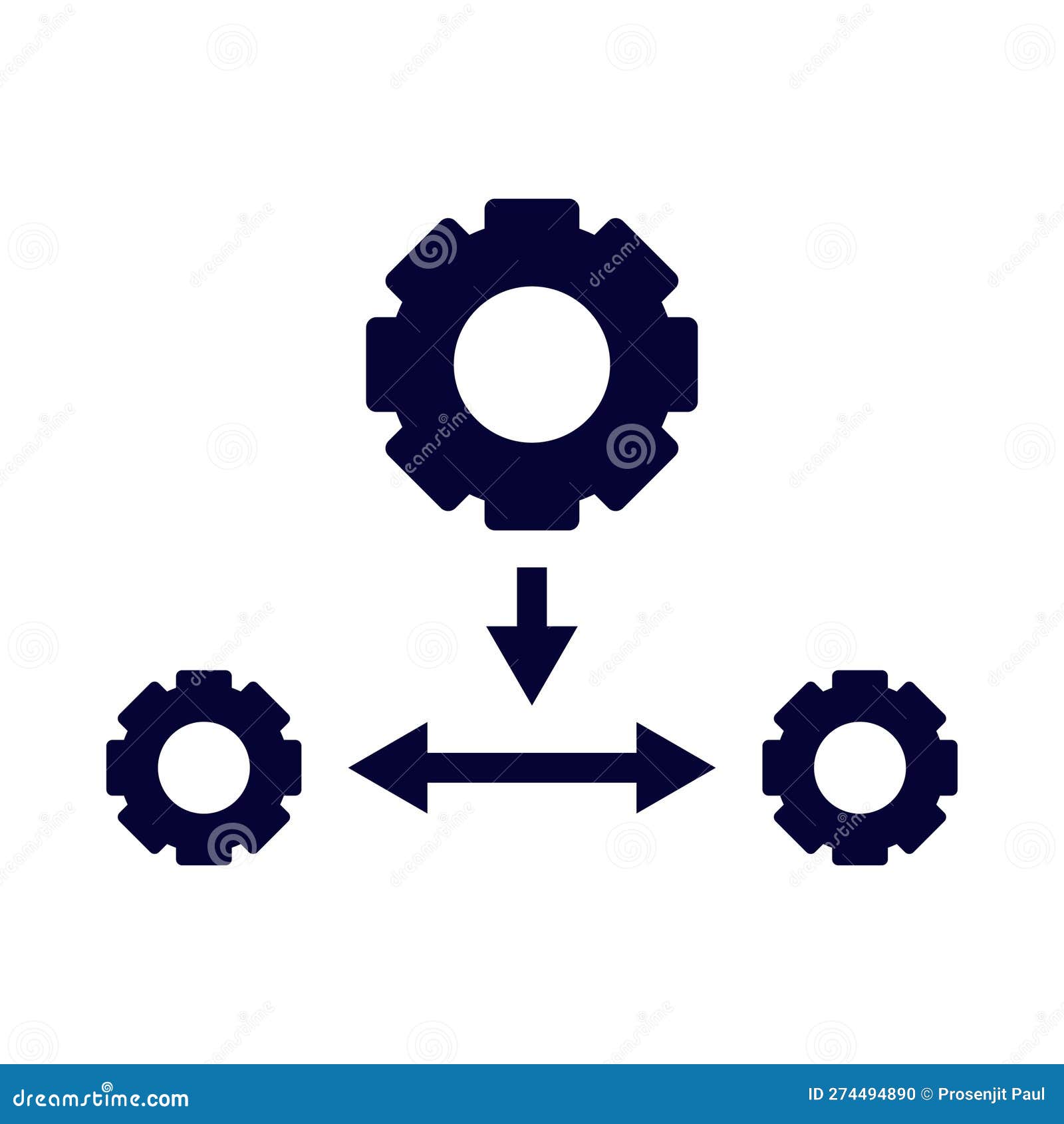 Gear, Management, Up, Down, Process, Management Process Icon Stock ...
