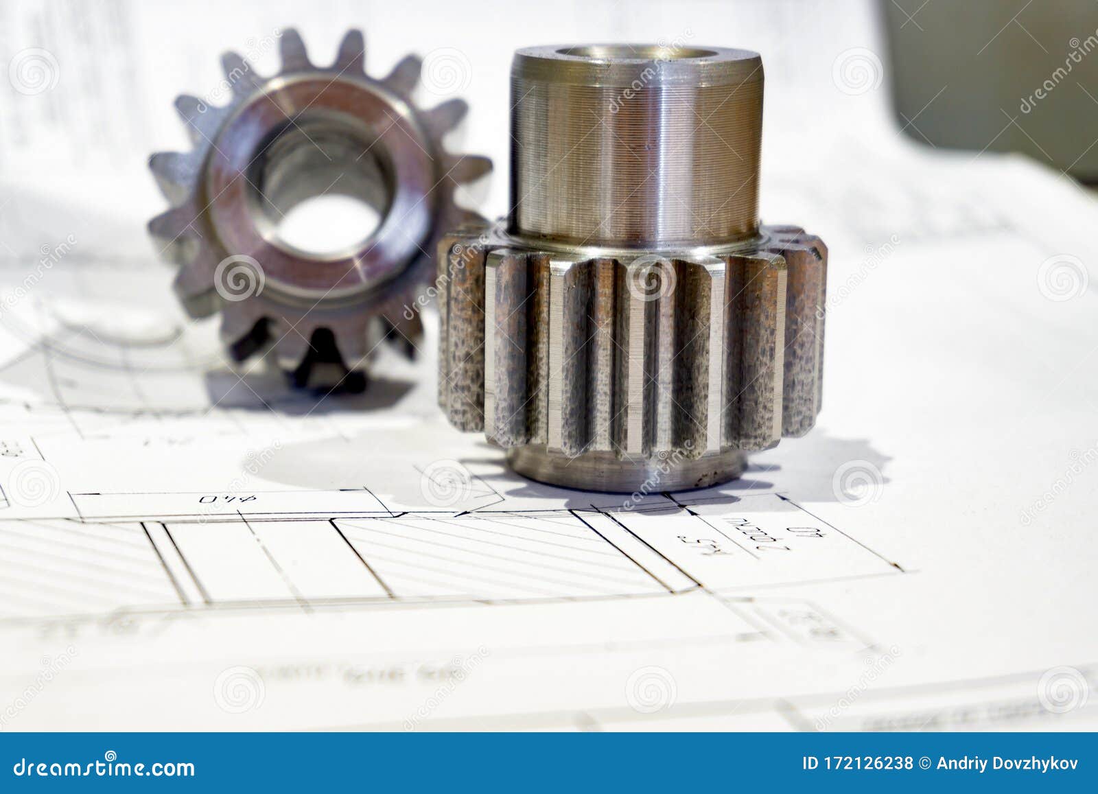 The Gear after Manufacturing on the Gear Cutter Lies on the Technical ...