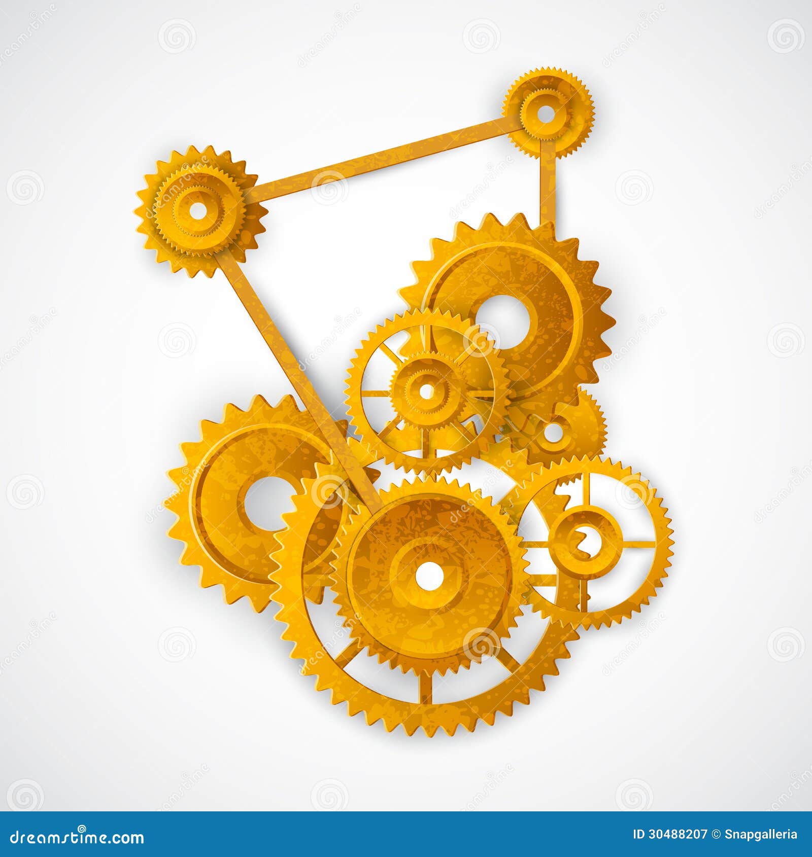 Gear Mechanism stock vector. Illustration of machine - 30488207