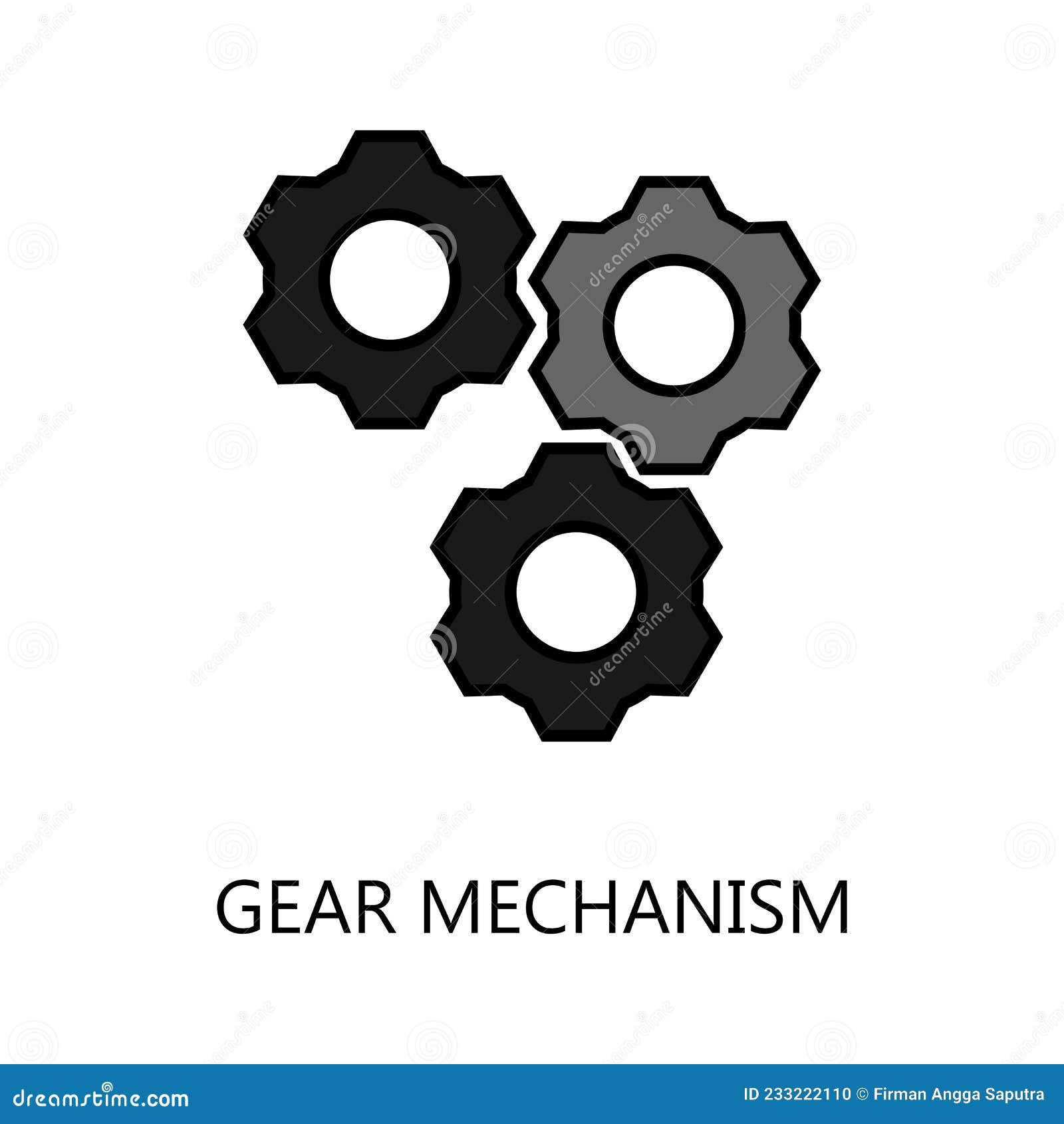 Gear Mechanism Icon. Trendy Flat Vector Gear Mechanism Icon on White ...