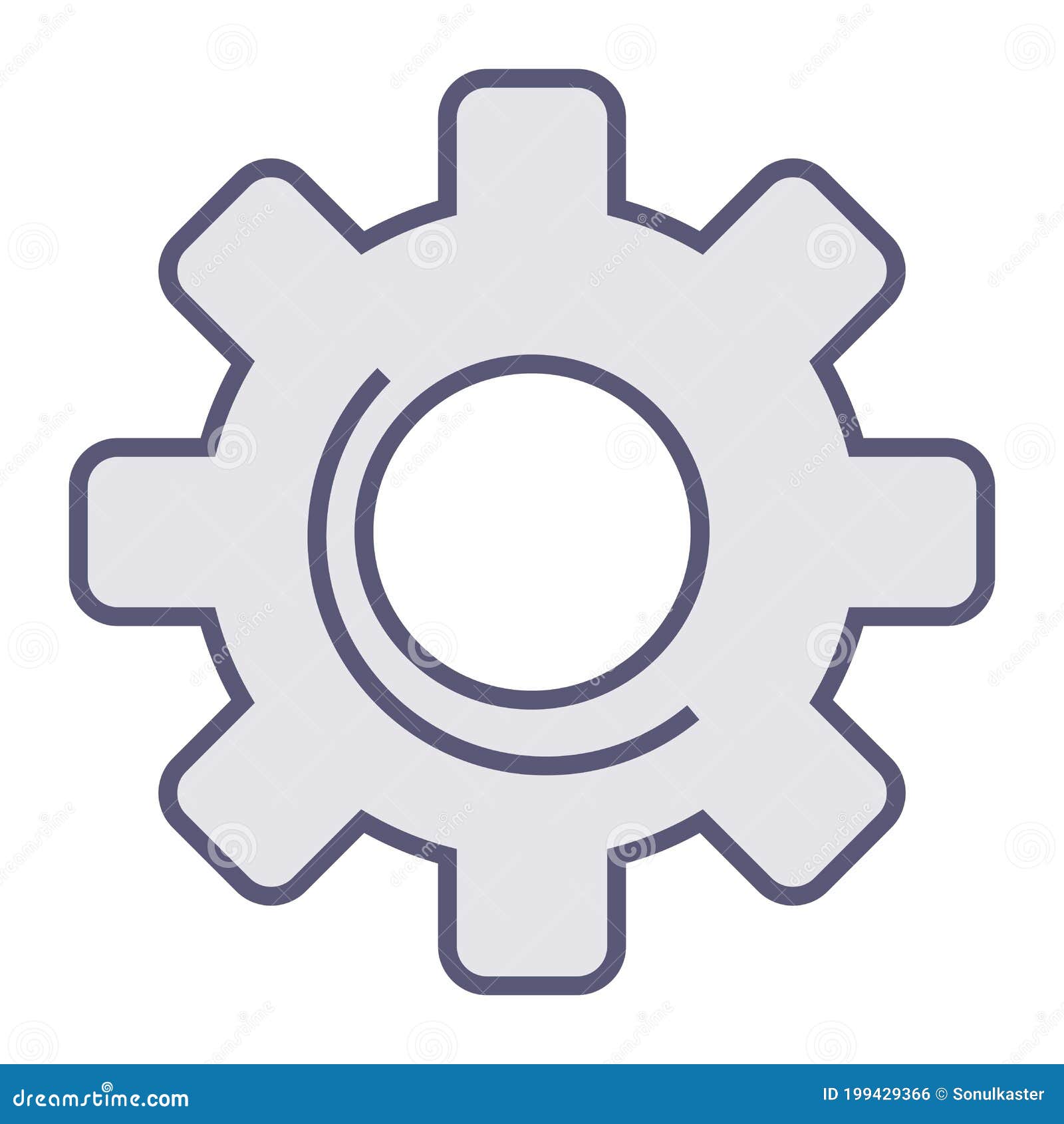 Gear Mechanism, Processing or Loading Icon, Progress Vector Stock ...