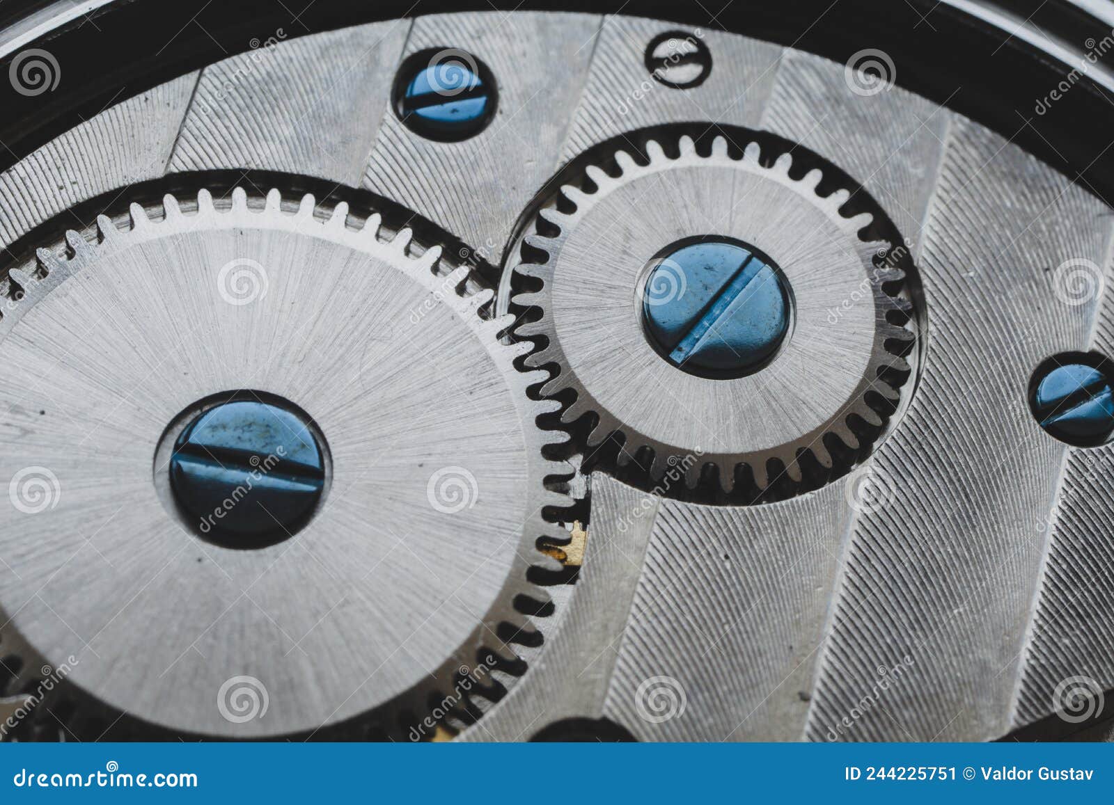 Gear on Movement of Mechanical Watch Stock Image - Image of clockworks ...