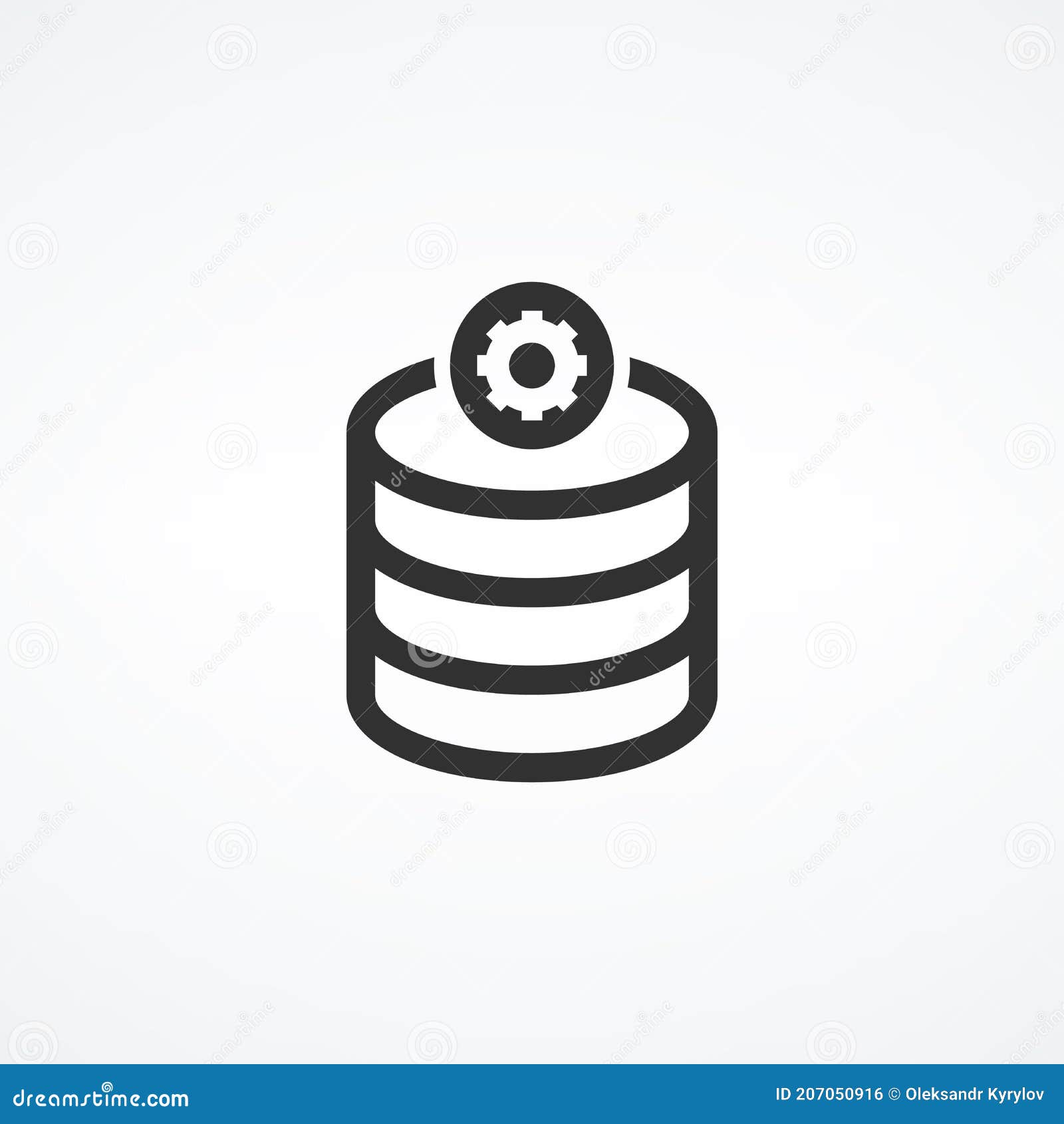 Gear Network Server Database Icon. Stock Vector Illustration Isolated ...