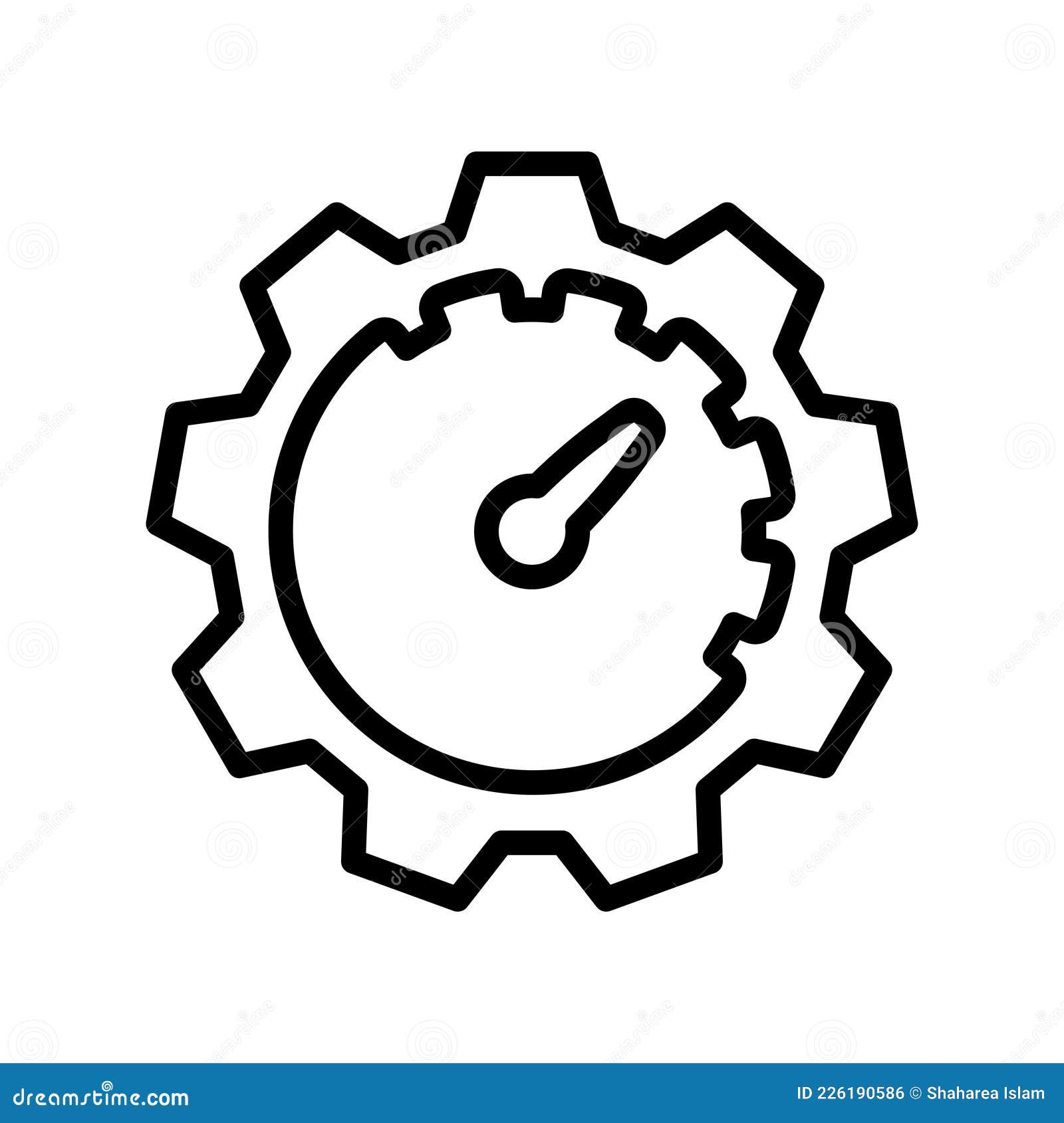 Gear, optimization icon stock vector. Illustration of symbol - 226190586