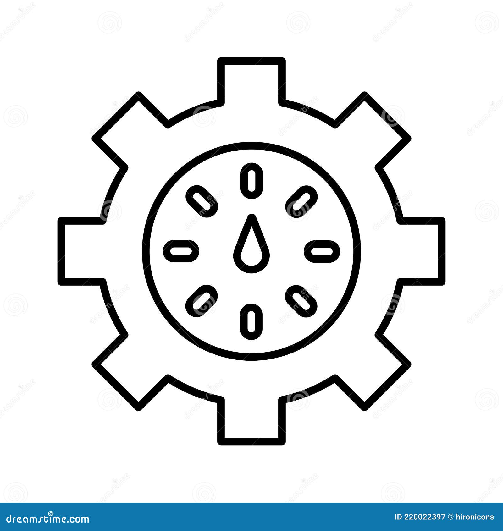 Gear, Optimization, Performance Outline Icon. Line Art Design Stock ...