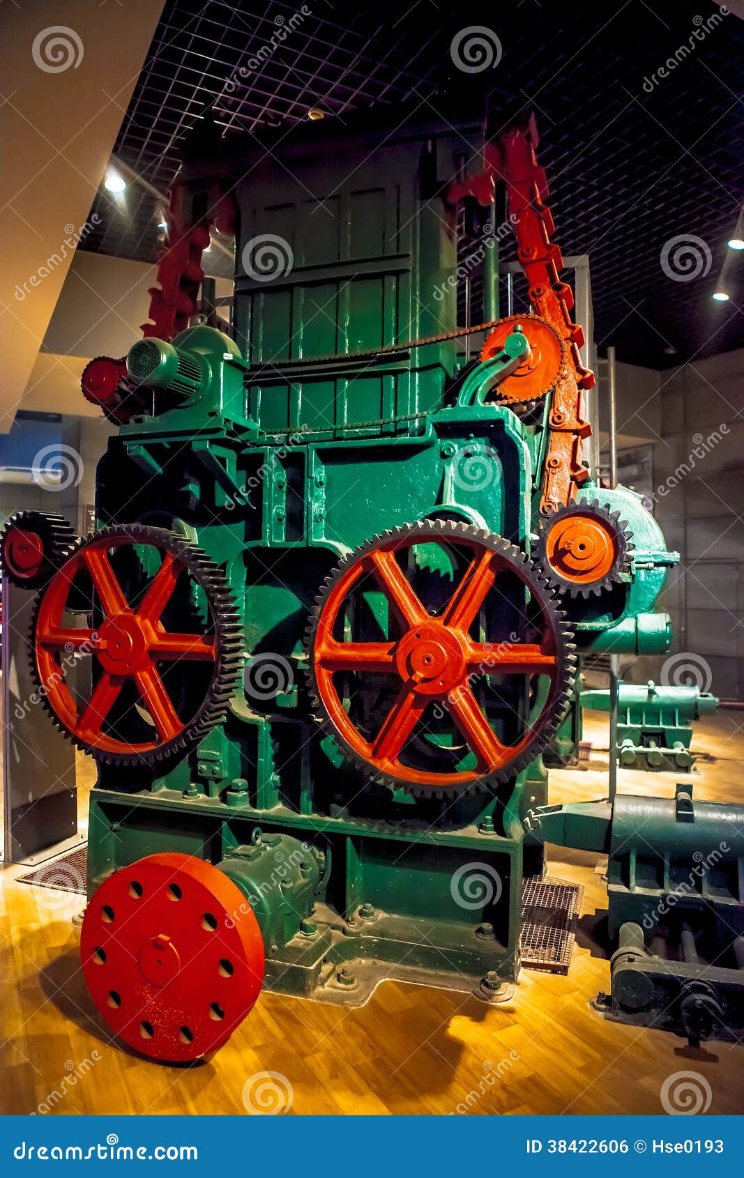 Gear in paper machine stock photo. Image of electricity - 38422606