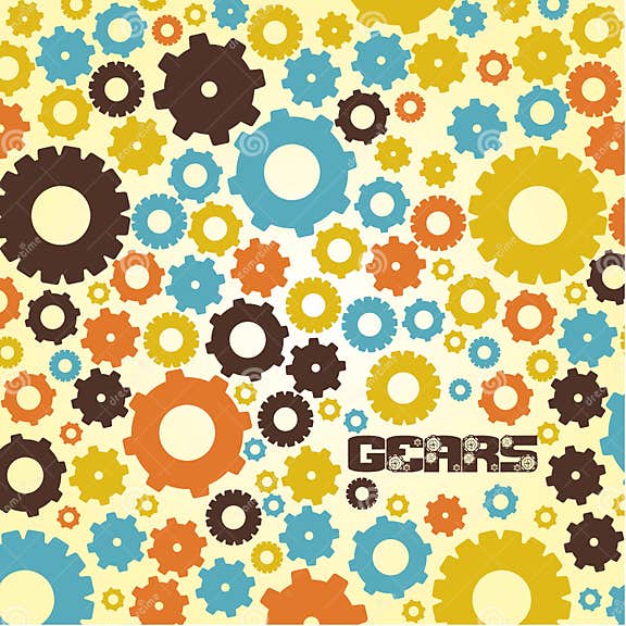 Gear pattern stock vector. Illustration of ancient, metal - 25265715